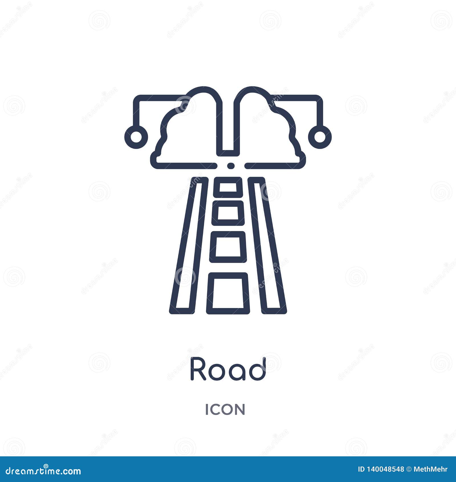 Linear Road Blockade Icon From Alert Outline Collection. Thin Line Road ...