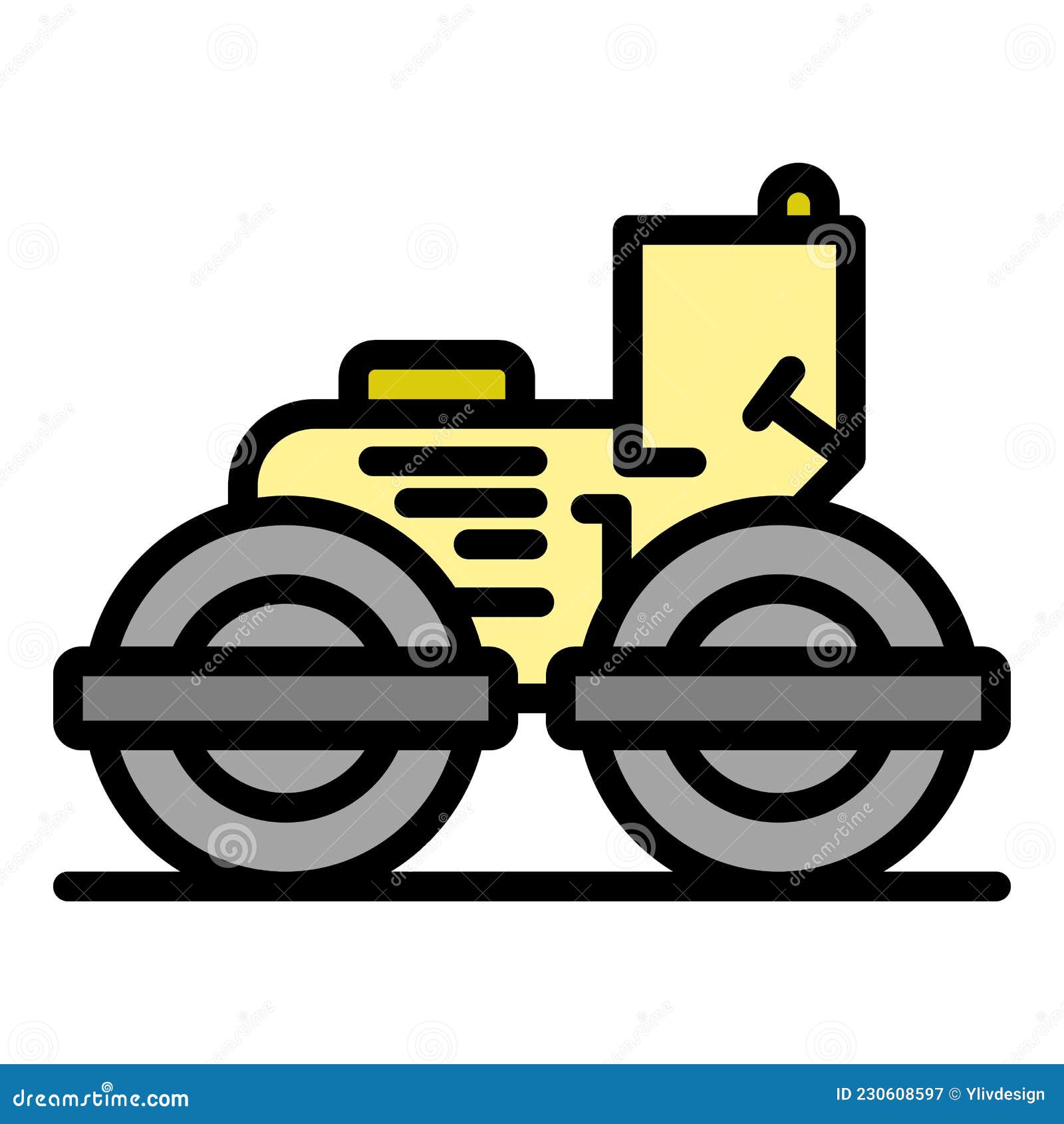 Linear Steamroller Icon From Construction Outline Collection. Thin Line ...