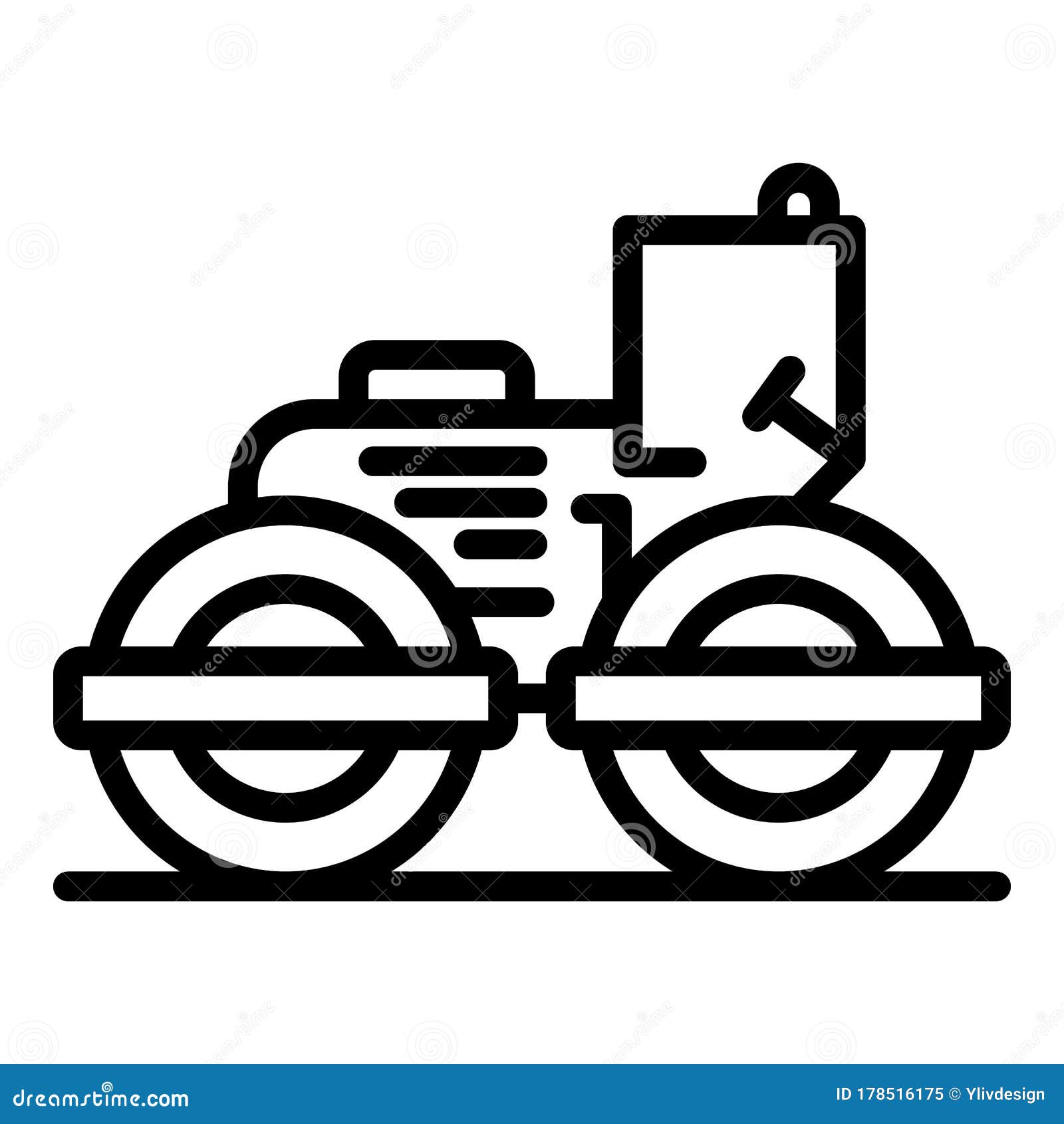 Steamroller Linear Icon. Modern Outline Steamroller Logo Concept Vector ...