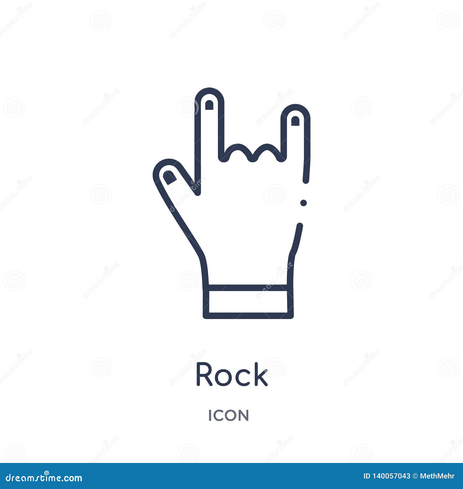 Linear Rockstar Icon From Emotions Outline Collection. Thin Line ...