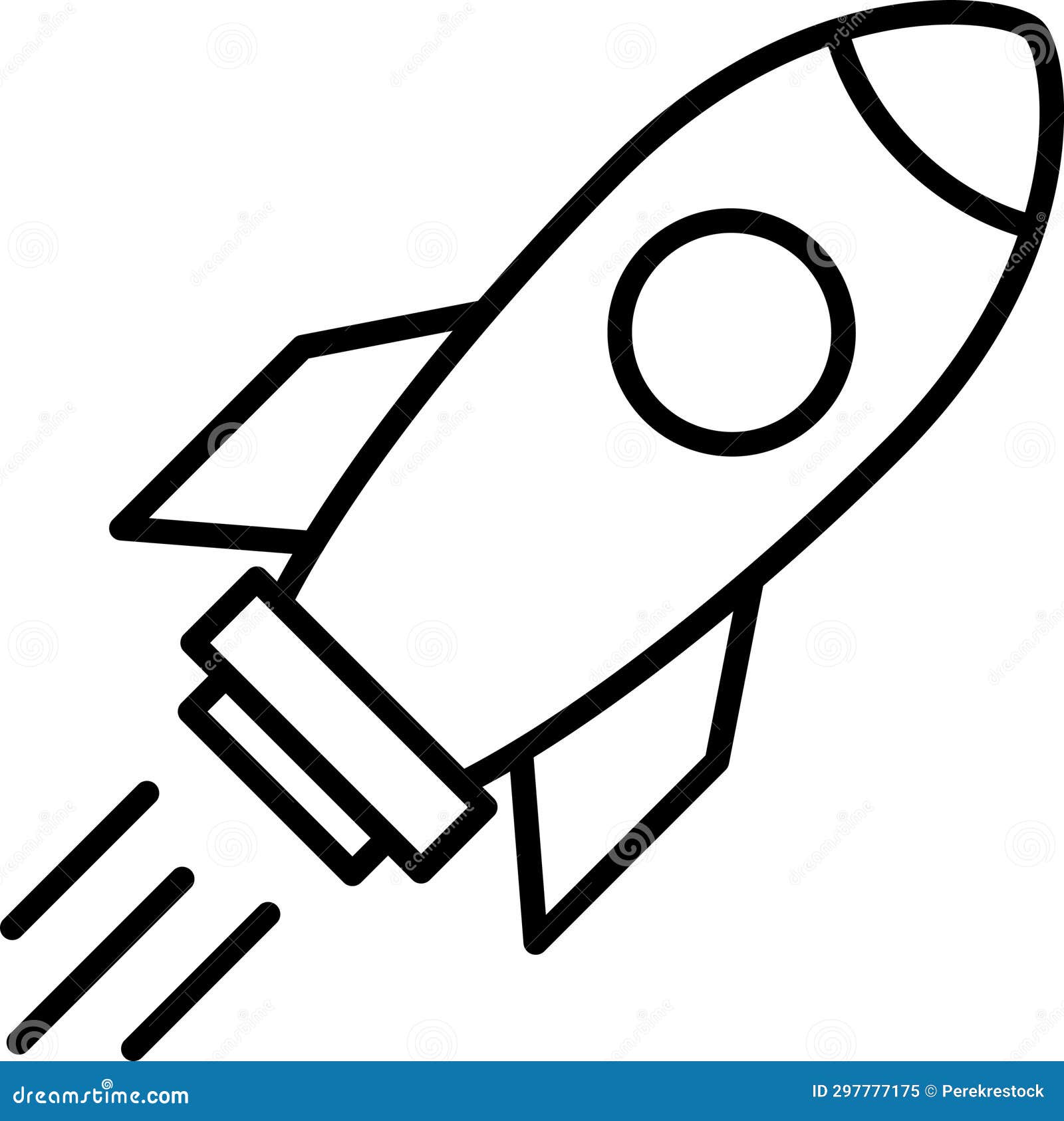 Linear Rocket Icon As a Creative Idea Stock Illustration - Illustration ...