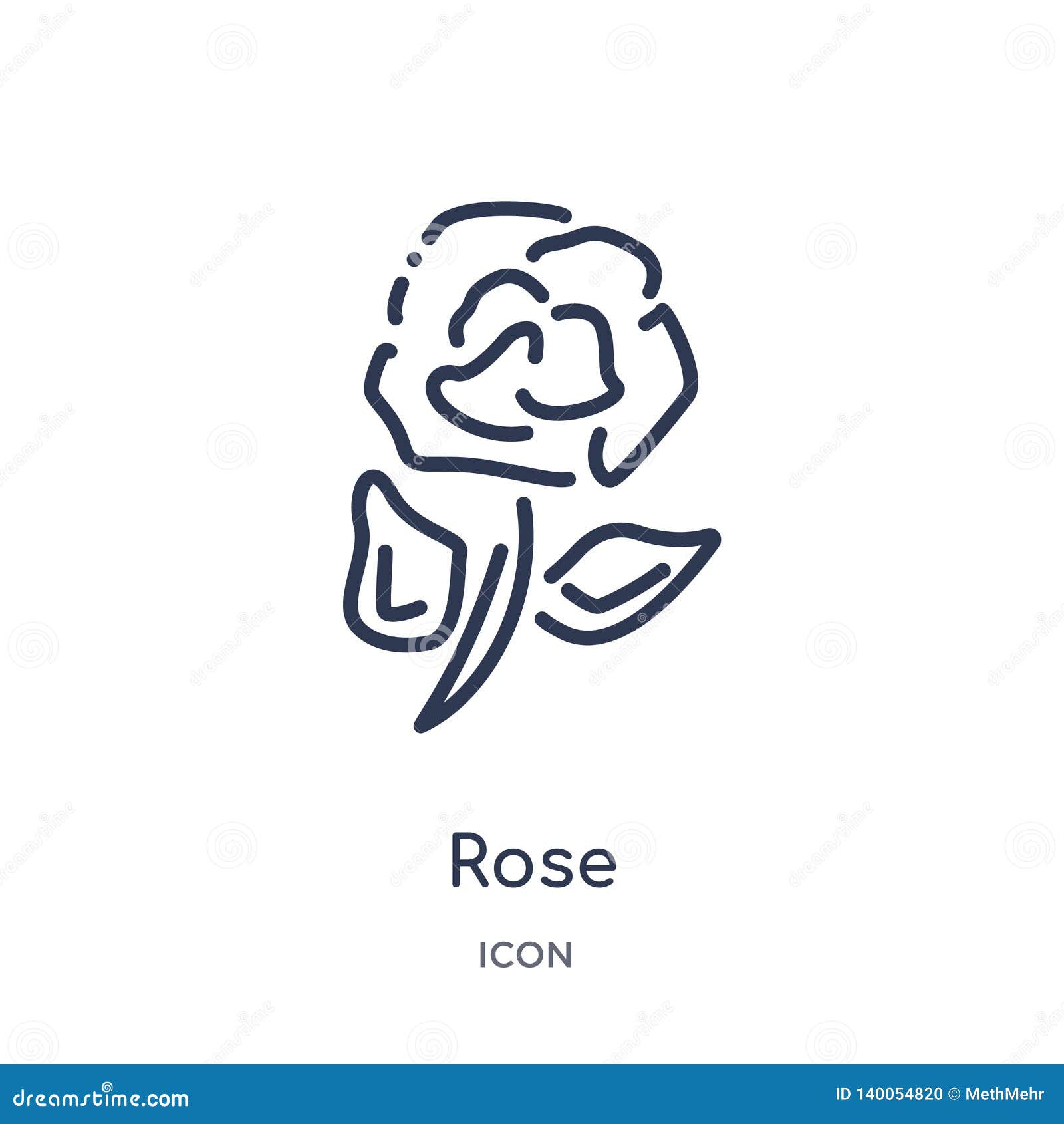 Linear Rose Icon From Ecology Outline Collection. Thin Line Rose Vector ...