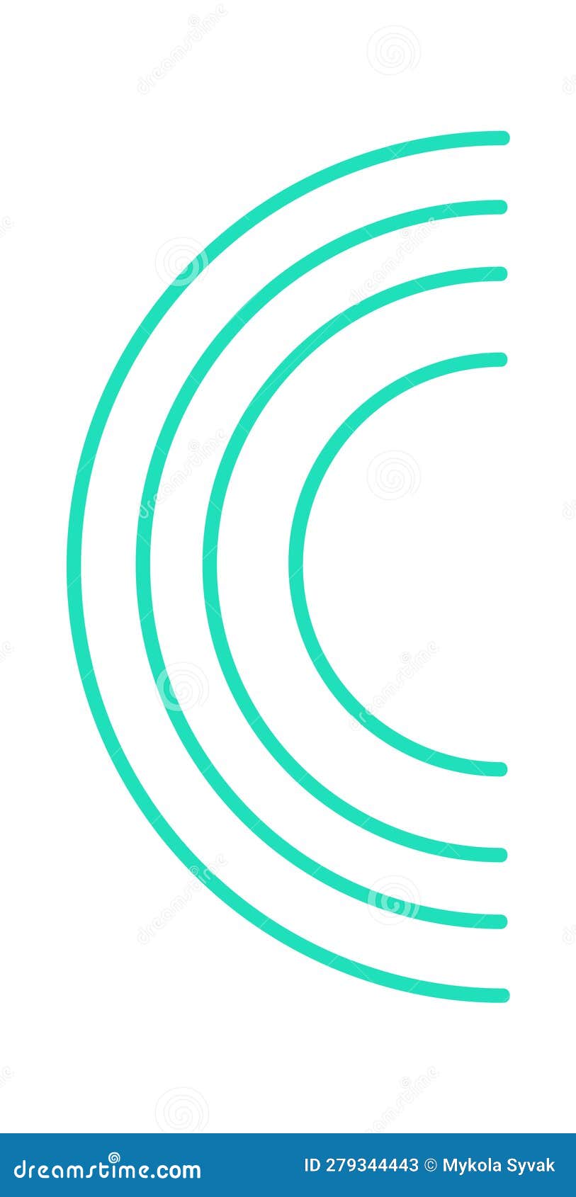 Linear Rounded Shape stock vector. Illustration of design - 279344443