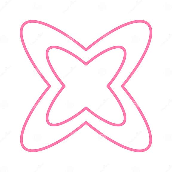 Linear Rounded Stars Element Stock Vector - Illustration of design ...