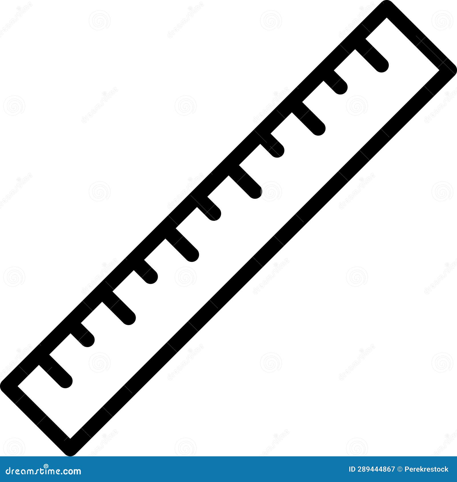 Linear Ruler Icon As an Editable Outline for Your Design Stock Vector ...