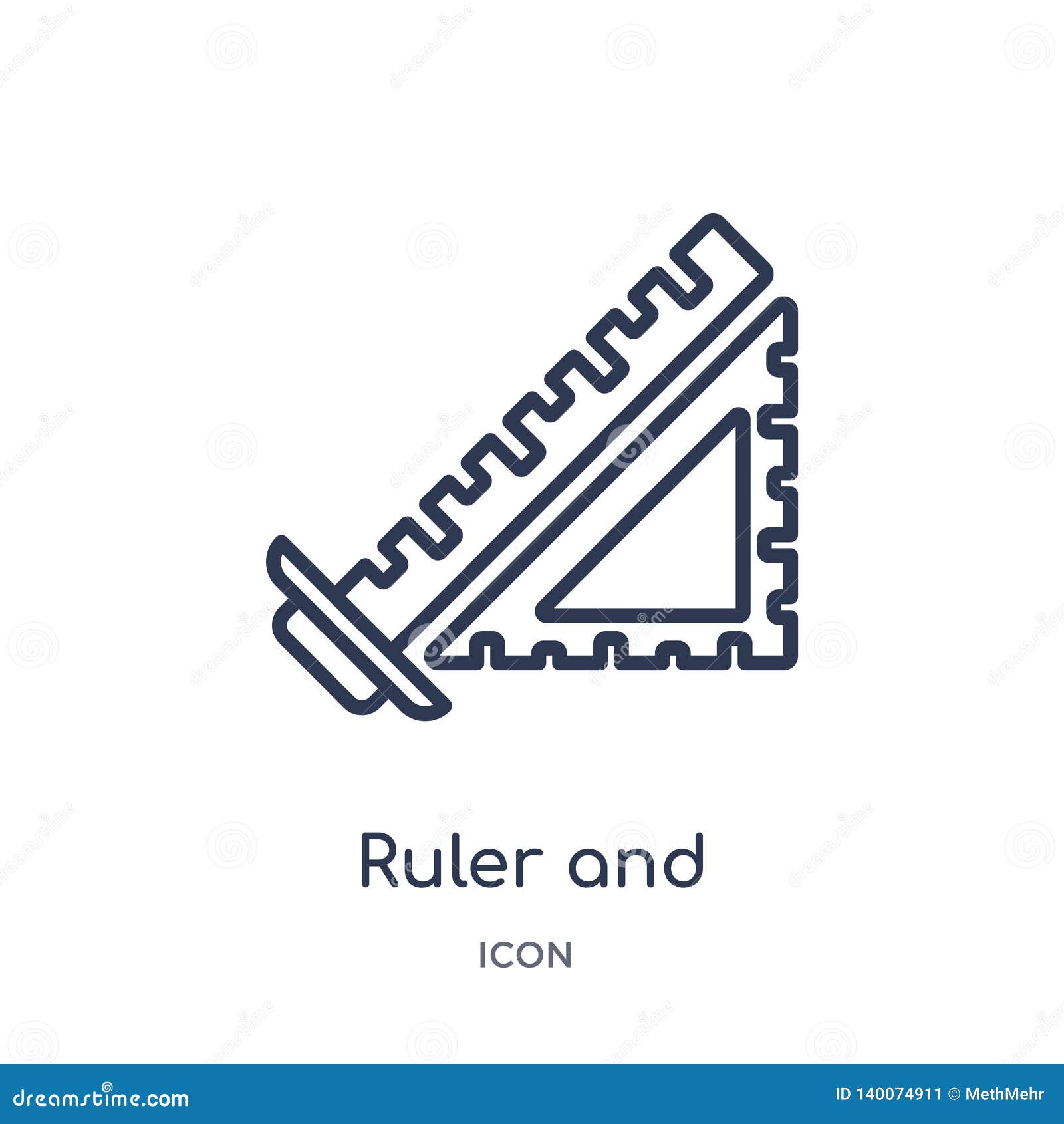 Ruler And Square Measuring Tools Icon Vector Sign And Symbol Isolated ...