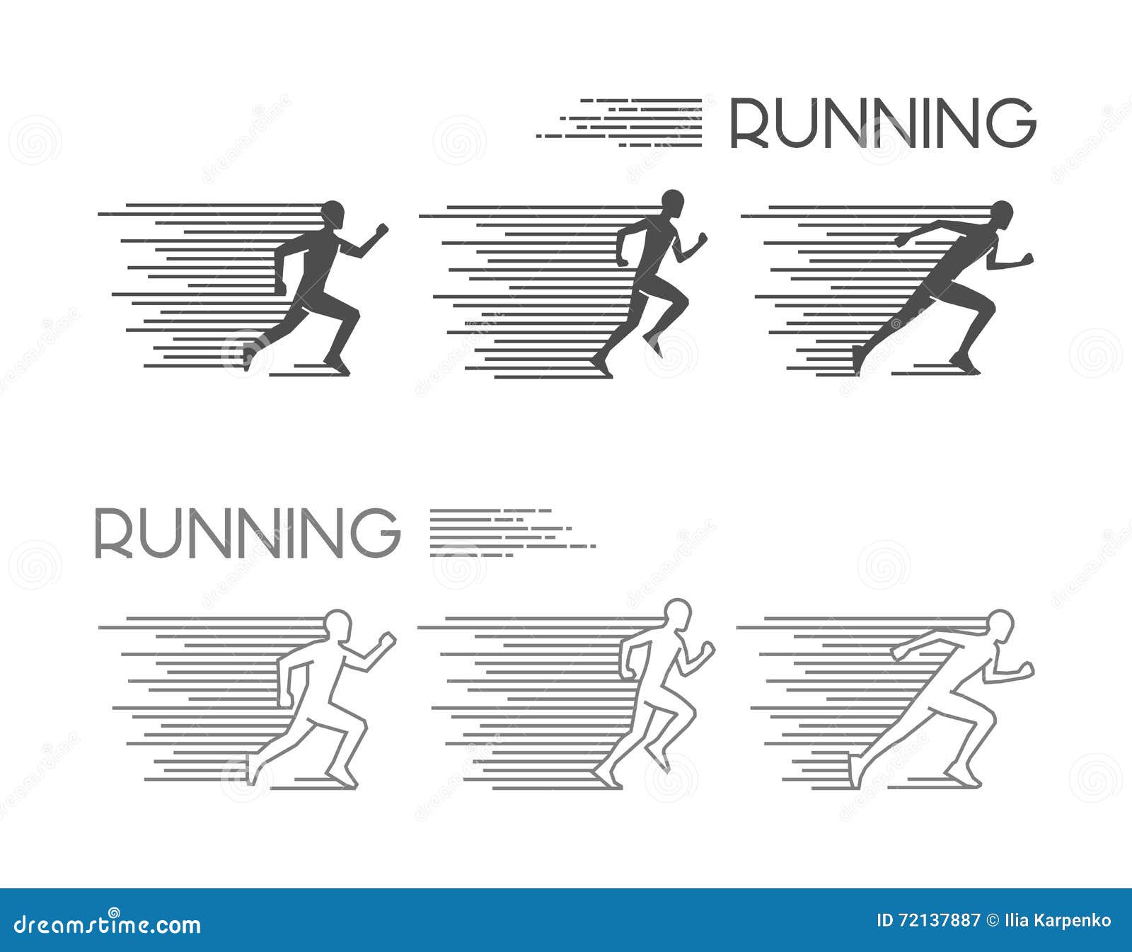 Linear running symbol stock illustration. Illustration of lifestyle ...