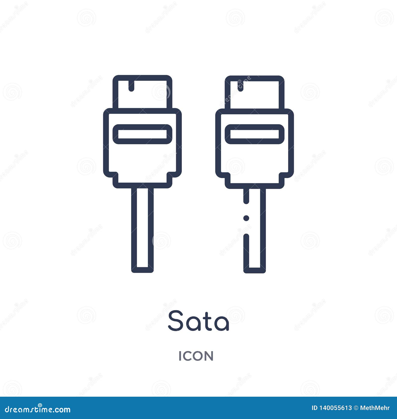Sata Vector Icon On White Background. Flat Vector Sata Icon Symbol Sign ...