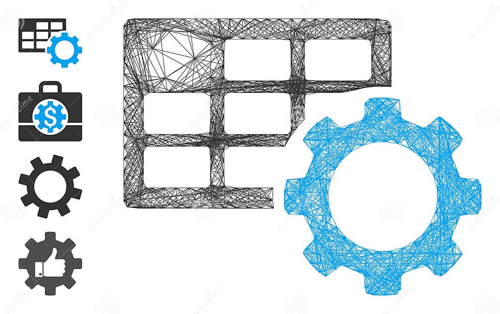 Linear Schedule Settings Vector Mesh Stock Vector - Illustration of ...