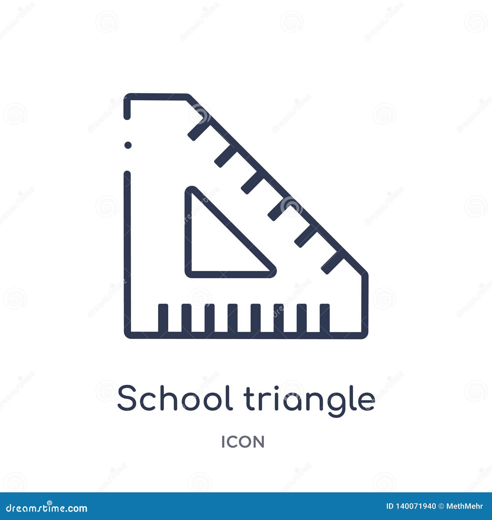 Linear School Triangle Icon from Edit Tools Outline Collection. Thin ...