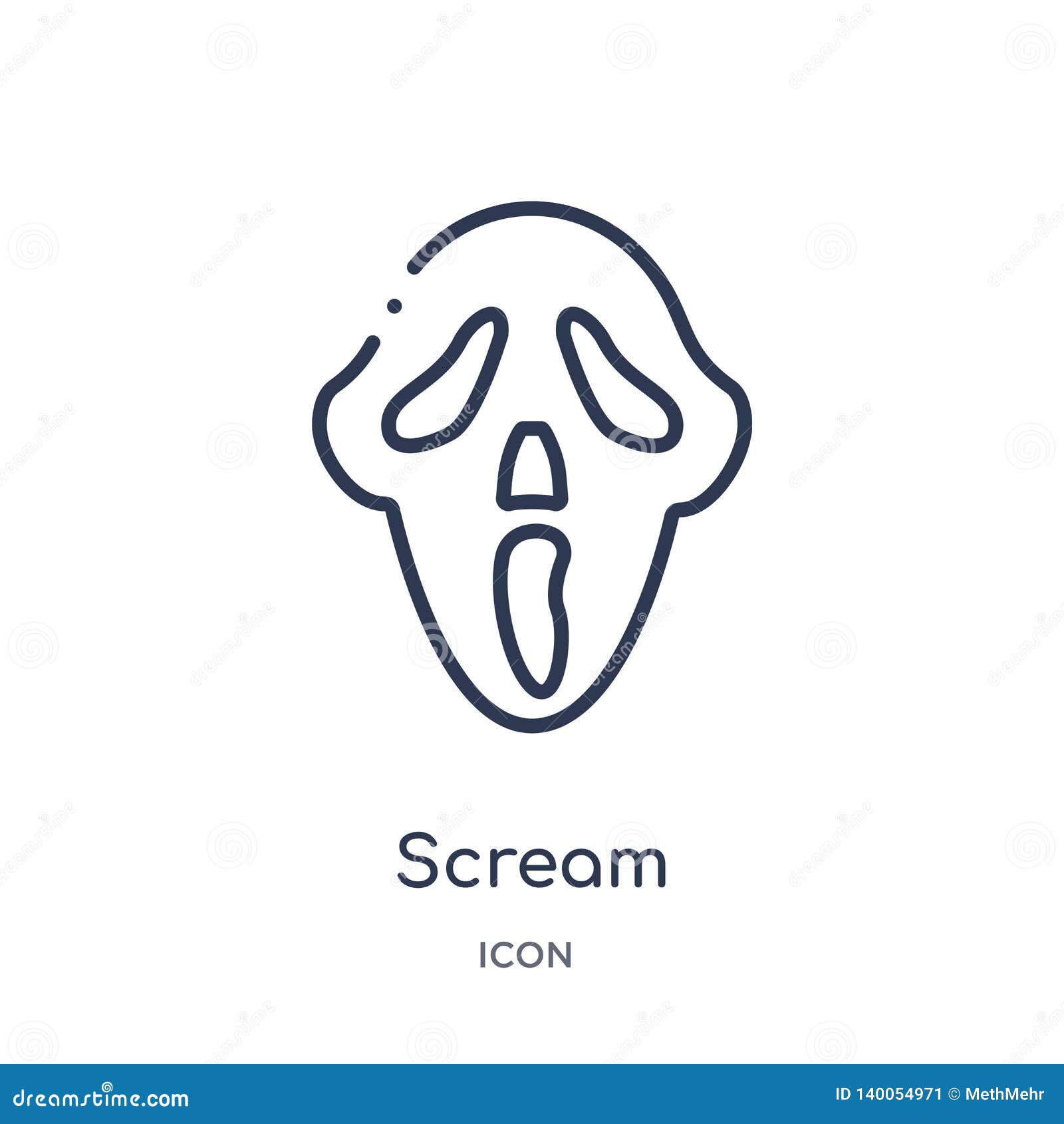 Linear Scream Icon from Education Outline Collection. Thin Line Scream ...