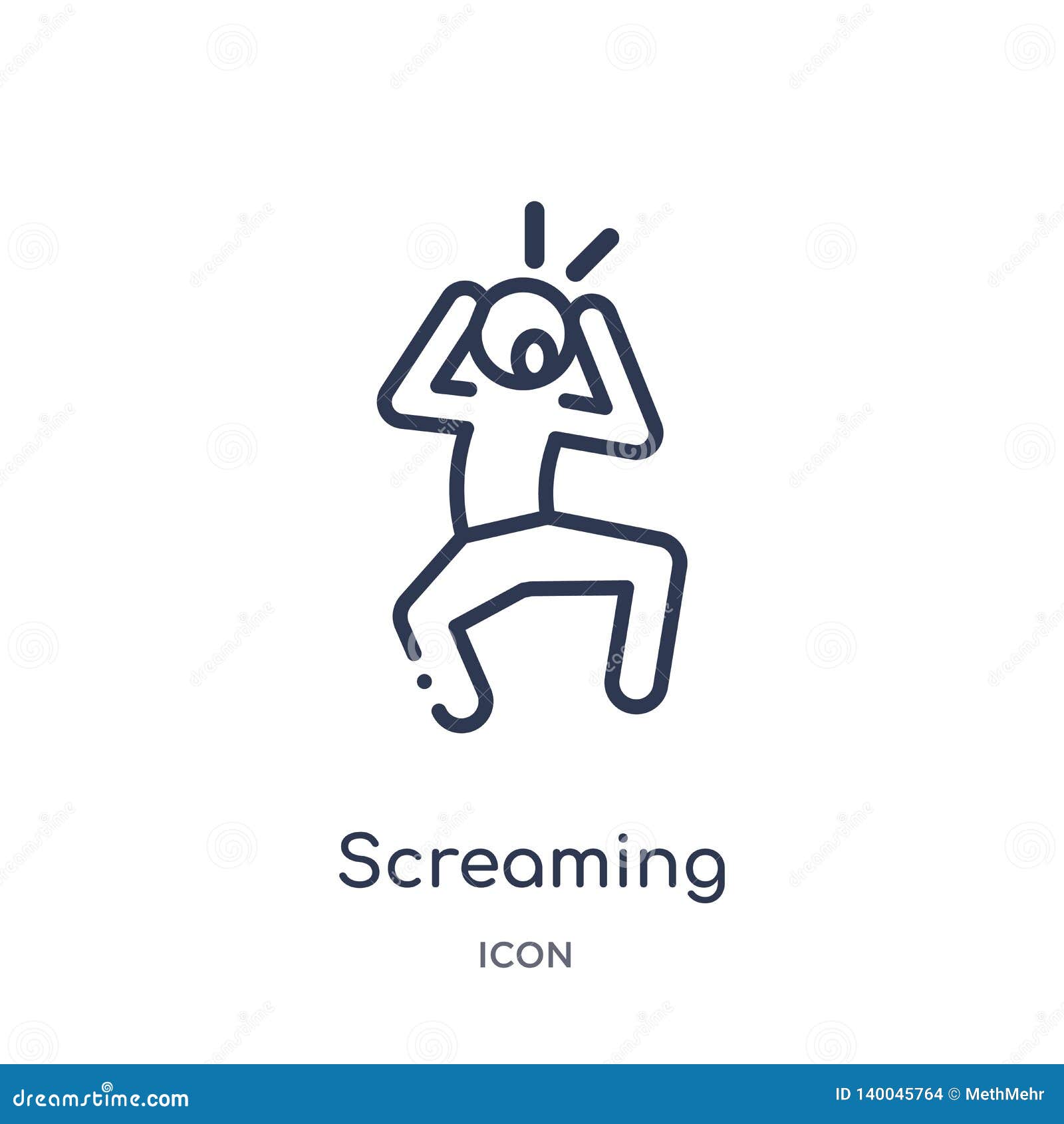Linear Screaming Icon from Activity and Hobbies Outline Collection ...