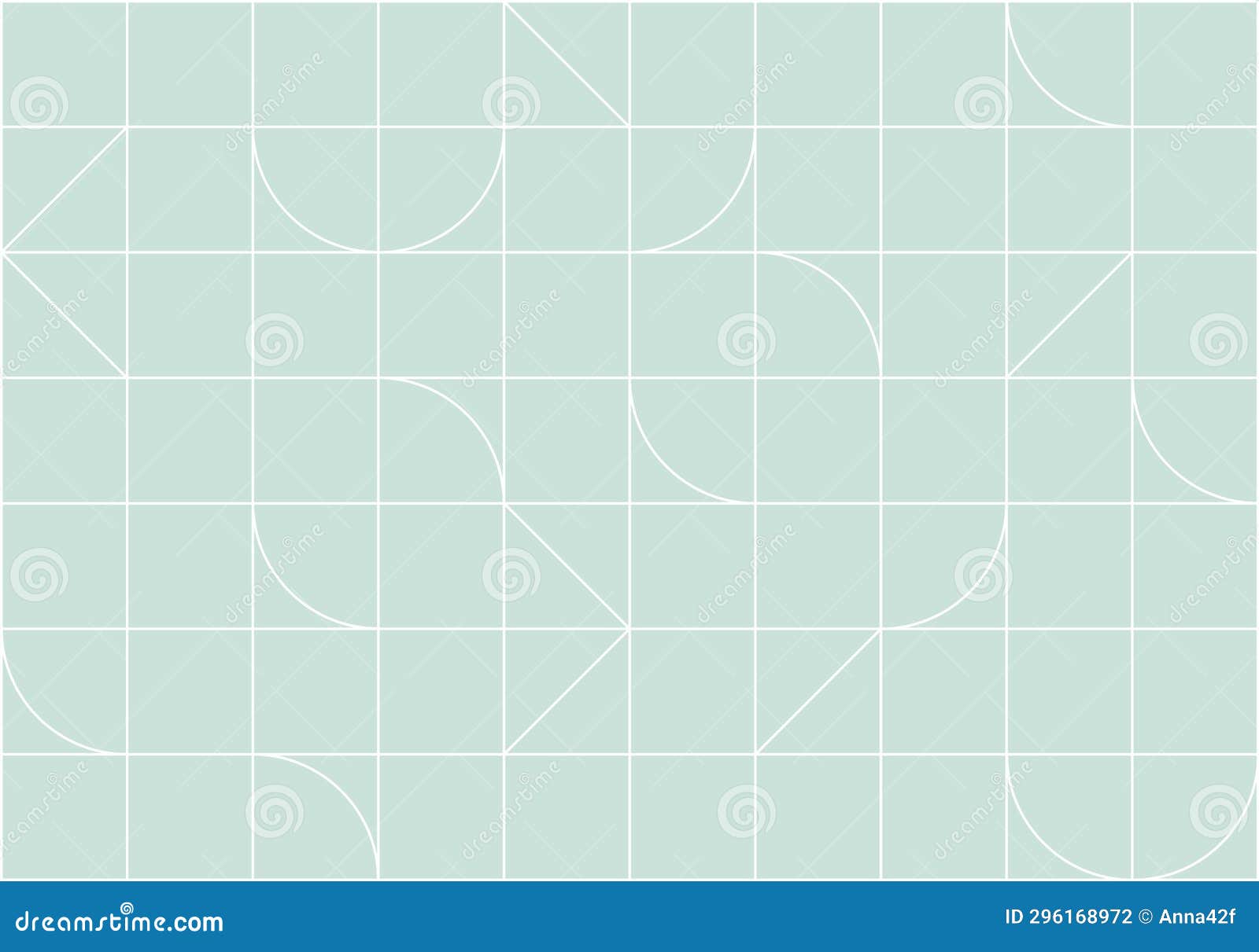 Linear Seamless Art Deco Pattern Turquoise Stock Illustration ...