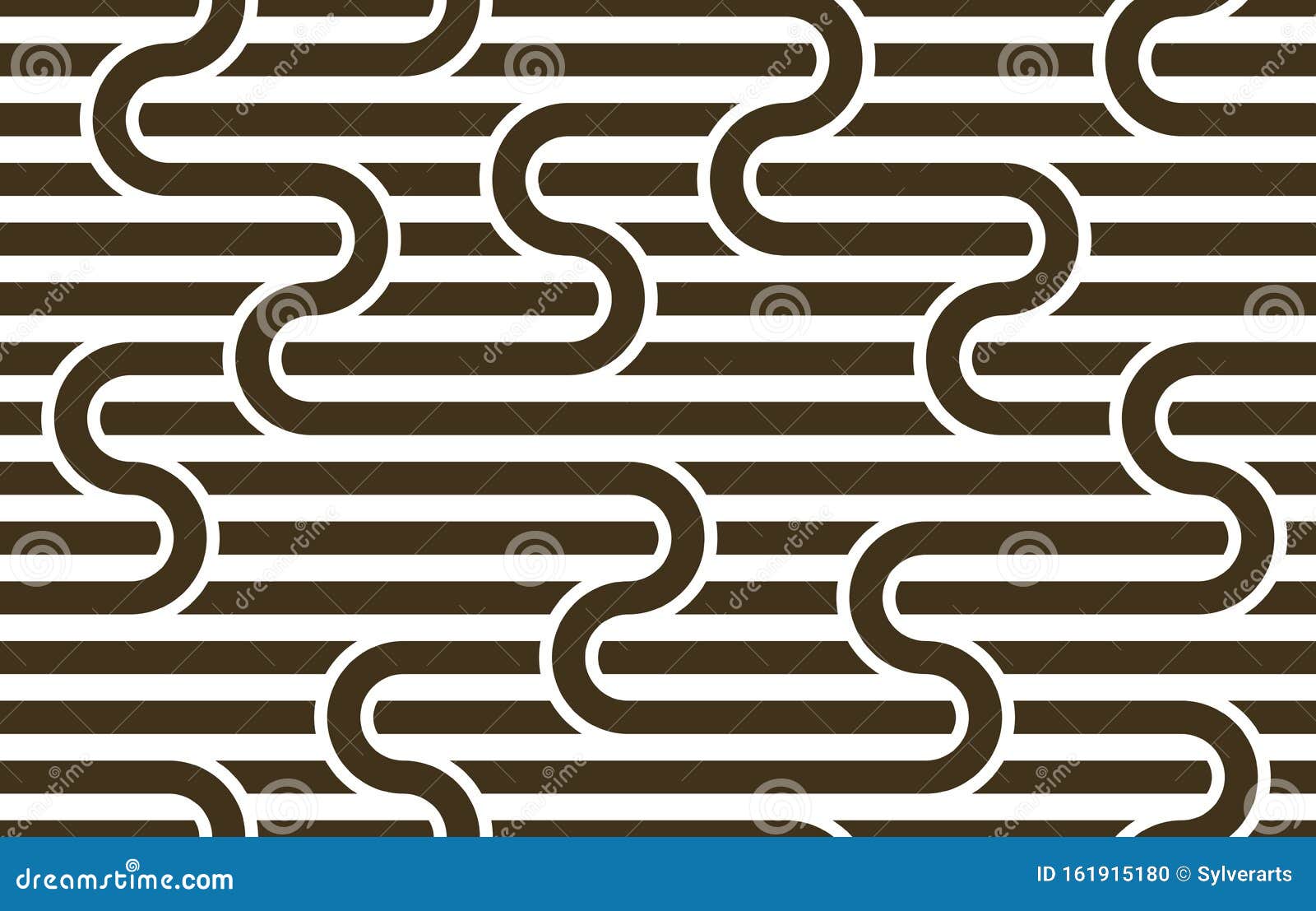 Linear Seamless Background with Twisted Lines, Vector Abstract ...