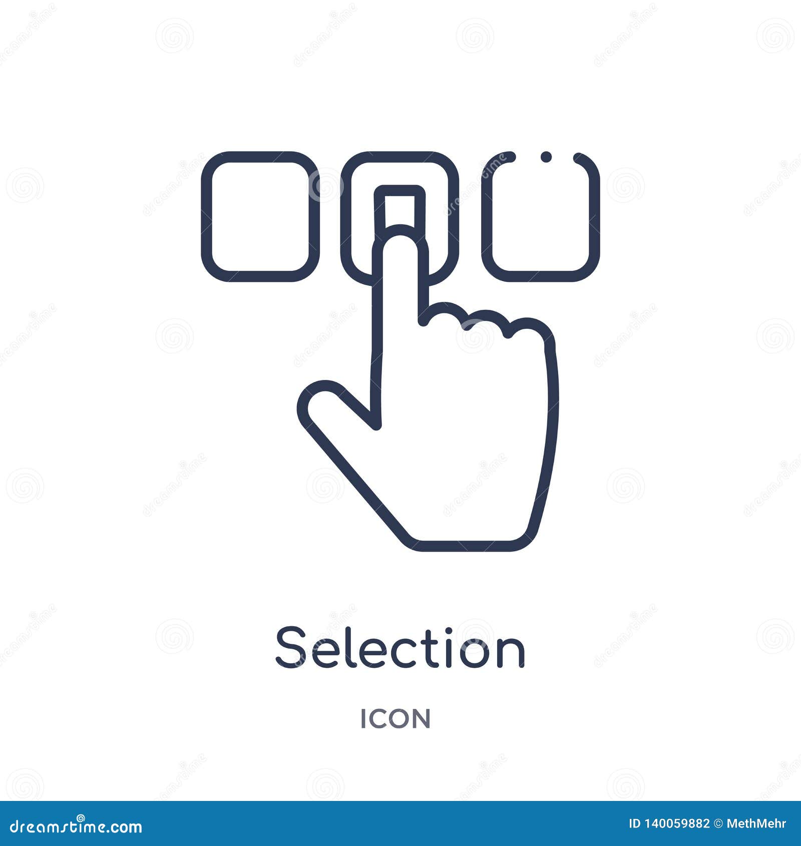 Linear Selection Icon from Human Resources Outline Collection. Thin ...