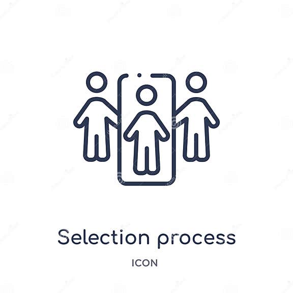 Linear Selection Process Icon from Human Resources Outline Collection ...