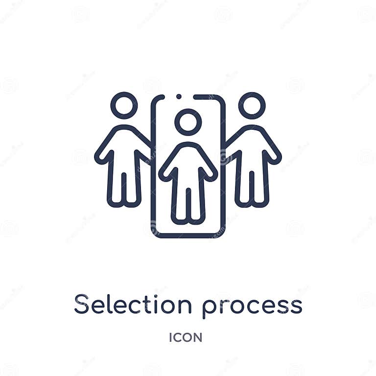 Linear Selection Process Icon from Human Resources Outline Collection ...