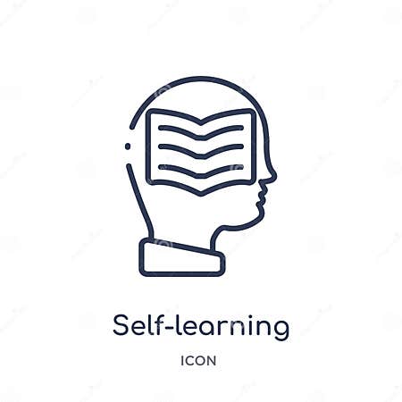 Linear Self-learning Icon from Elearning and Education Outline ...