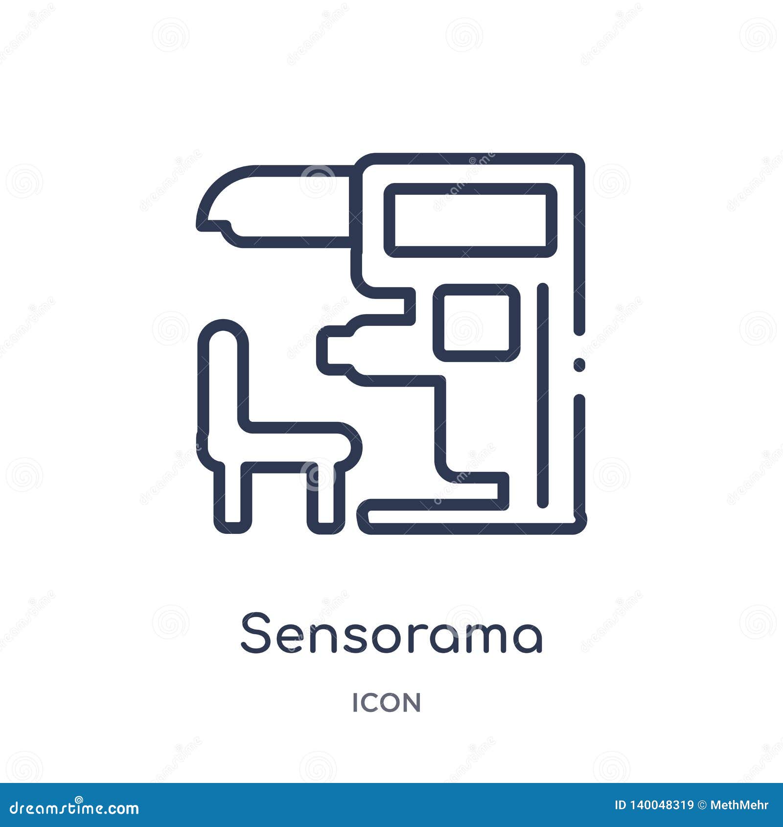 Sensorama Linear Icon. Modern Outline Sensorama Logo Concept On Cartoon ...