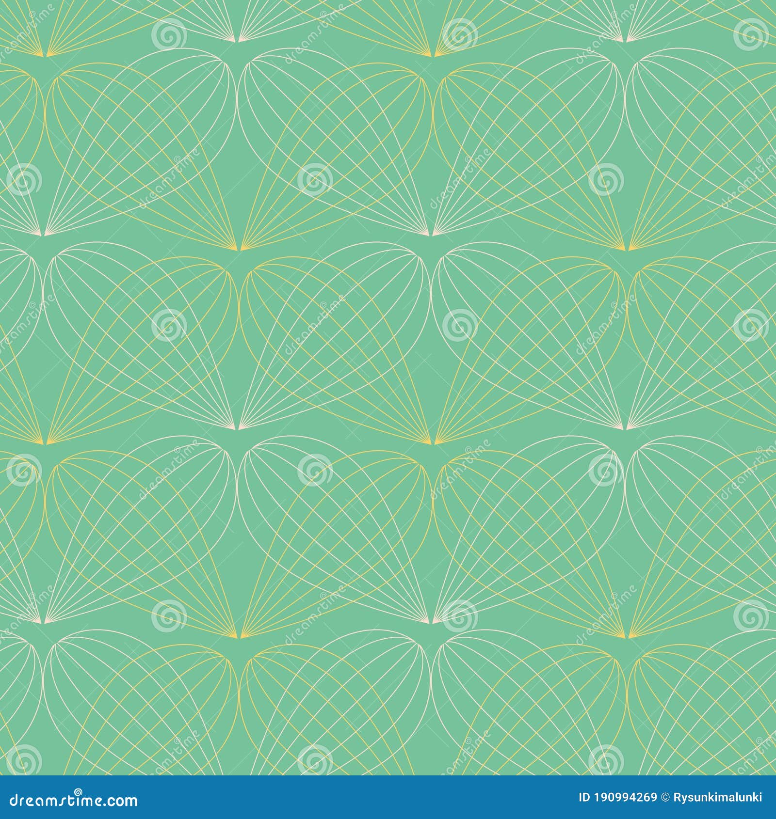 Linear Shapes Fresh Green Seamless Vector Pattern Stock Vector ...