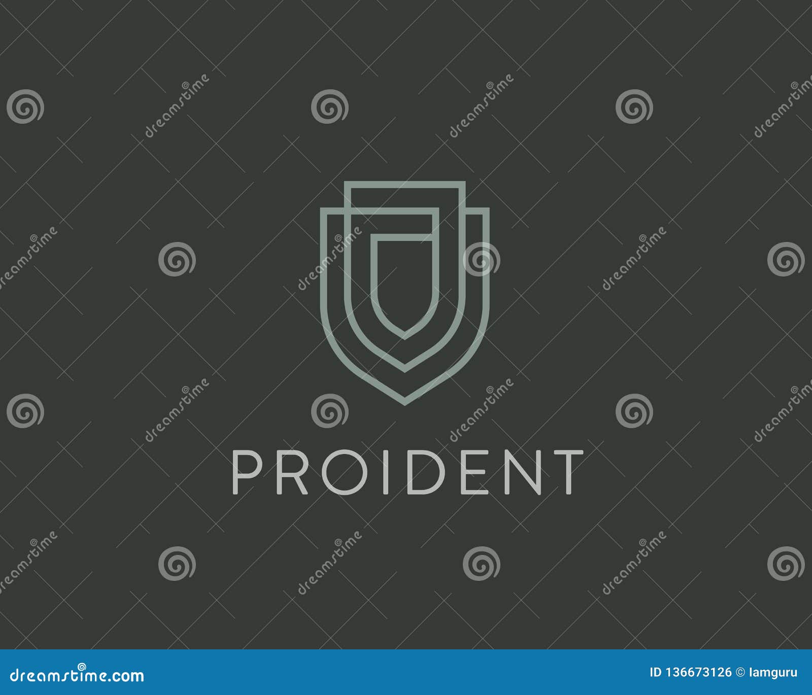 Linear Shield Vector Logo. Line Protection Security Guard Logotype ...