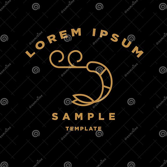 Linear Shrimp Sign Vector Design Stock Vector - Illustration of linear ...