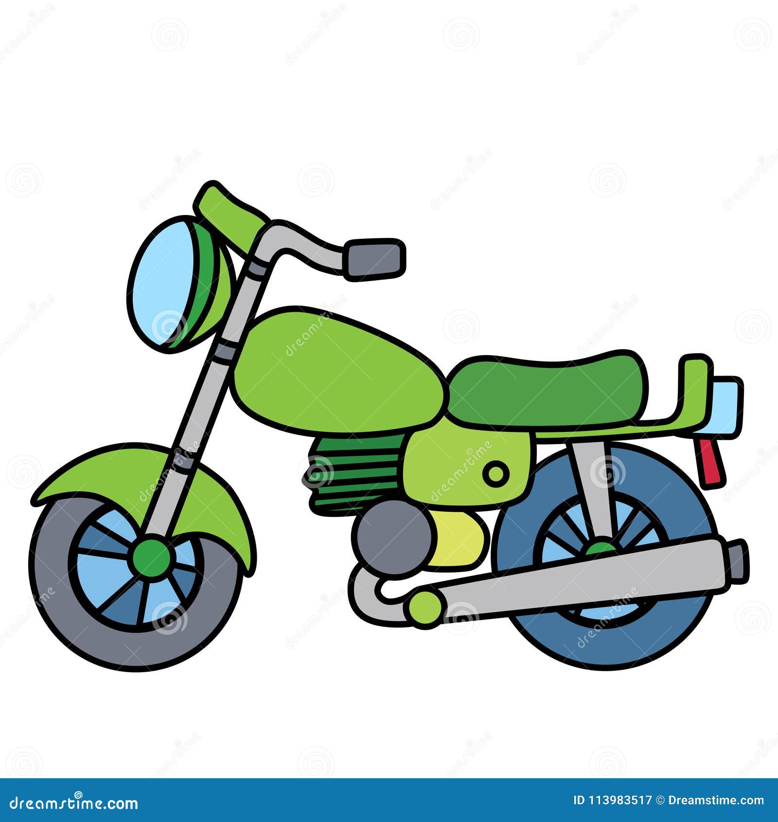 Linear Simple Motorcycle Separated on White Space Stock Vector ...