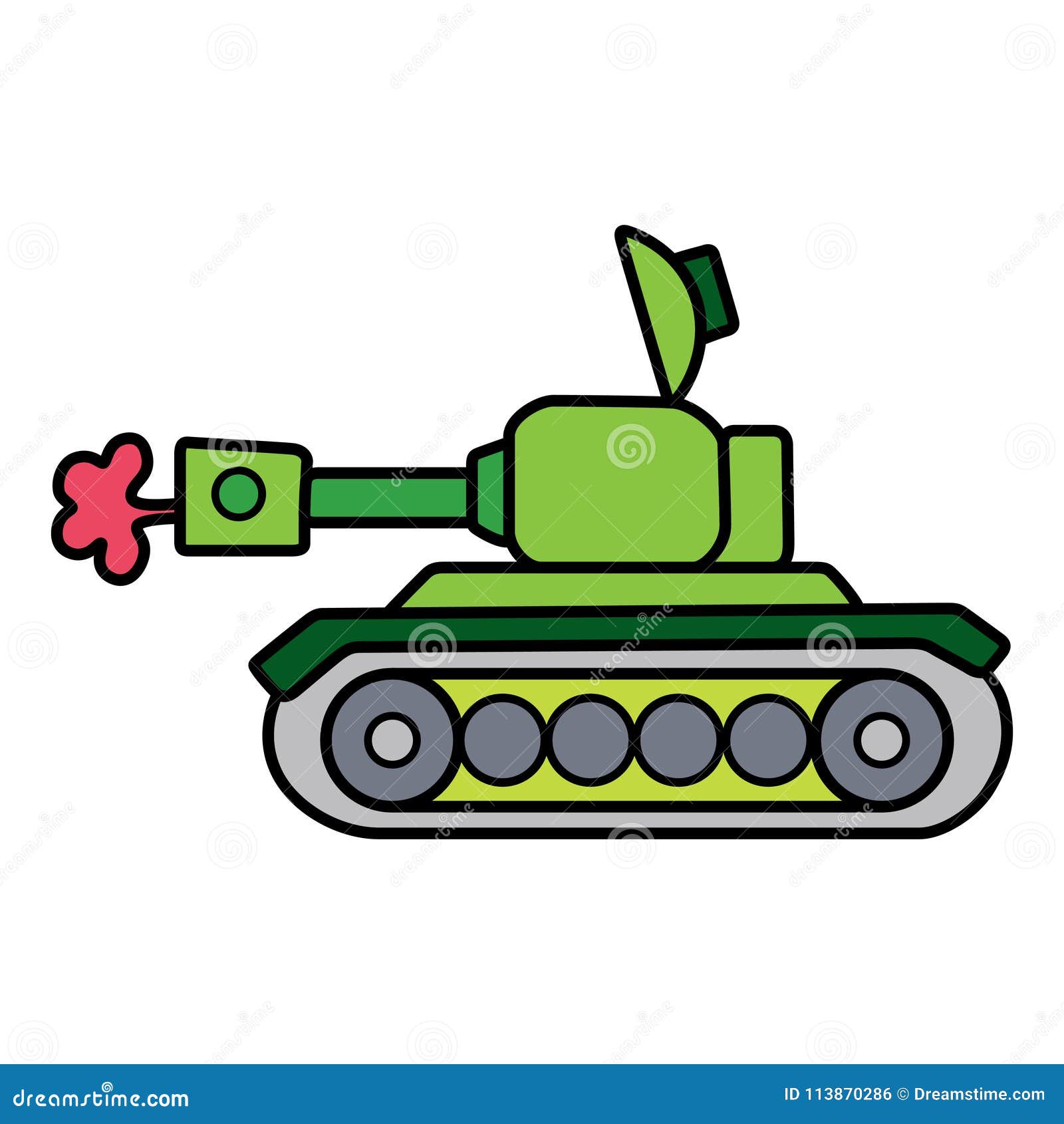 Linear Simple Tank Separated on White Space Stock Vector - Illustration ...