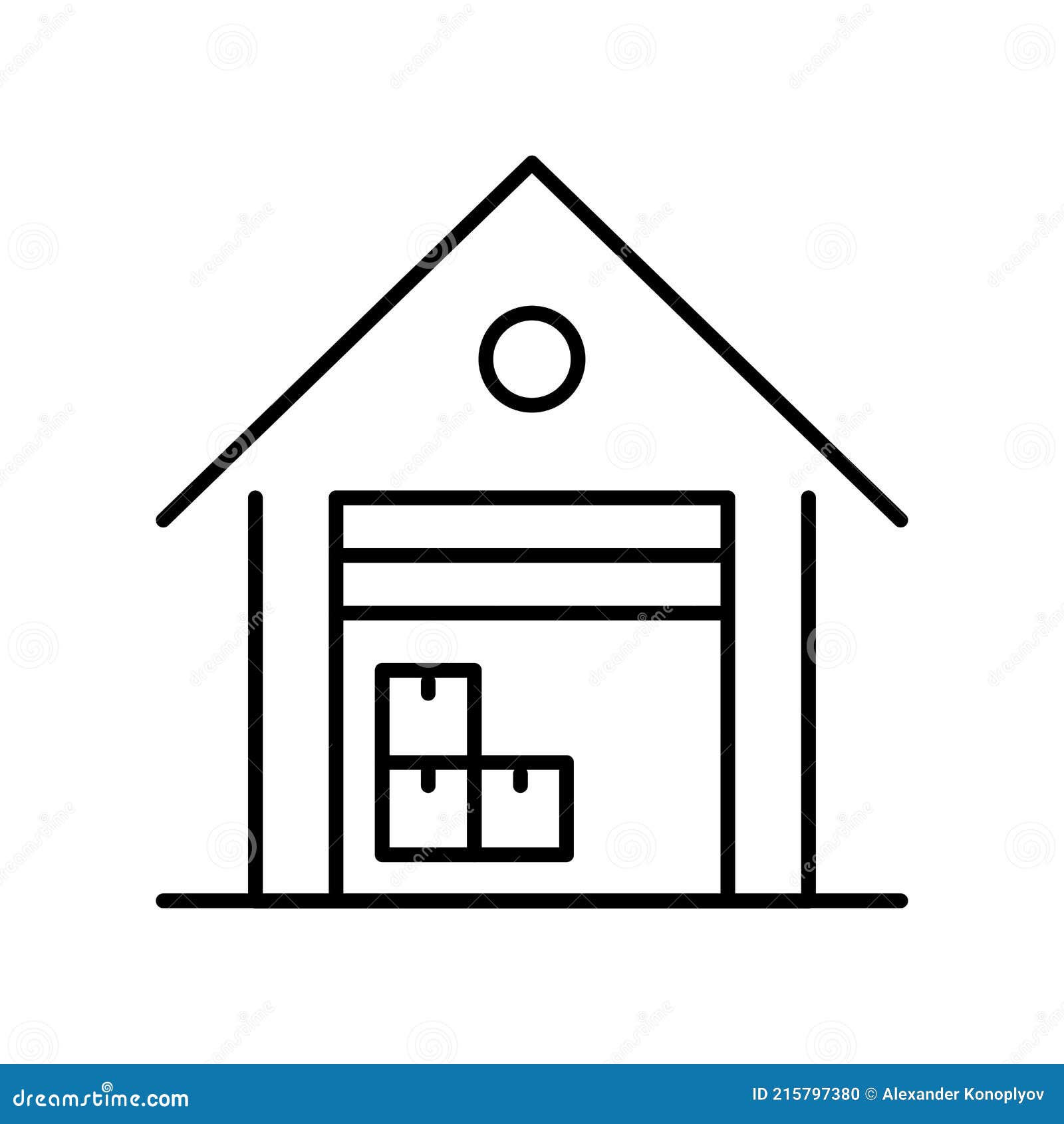 Linear Warehouse Icon From Delivery And Logistic Outline Collection ...