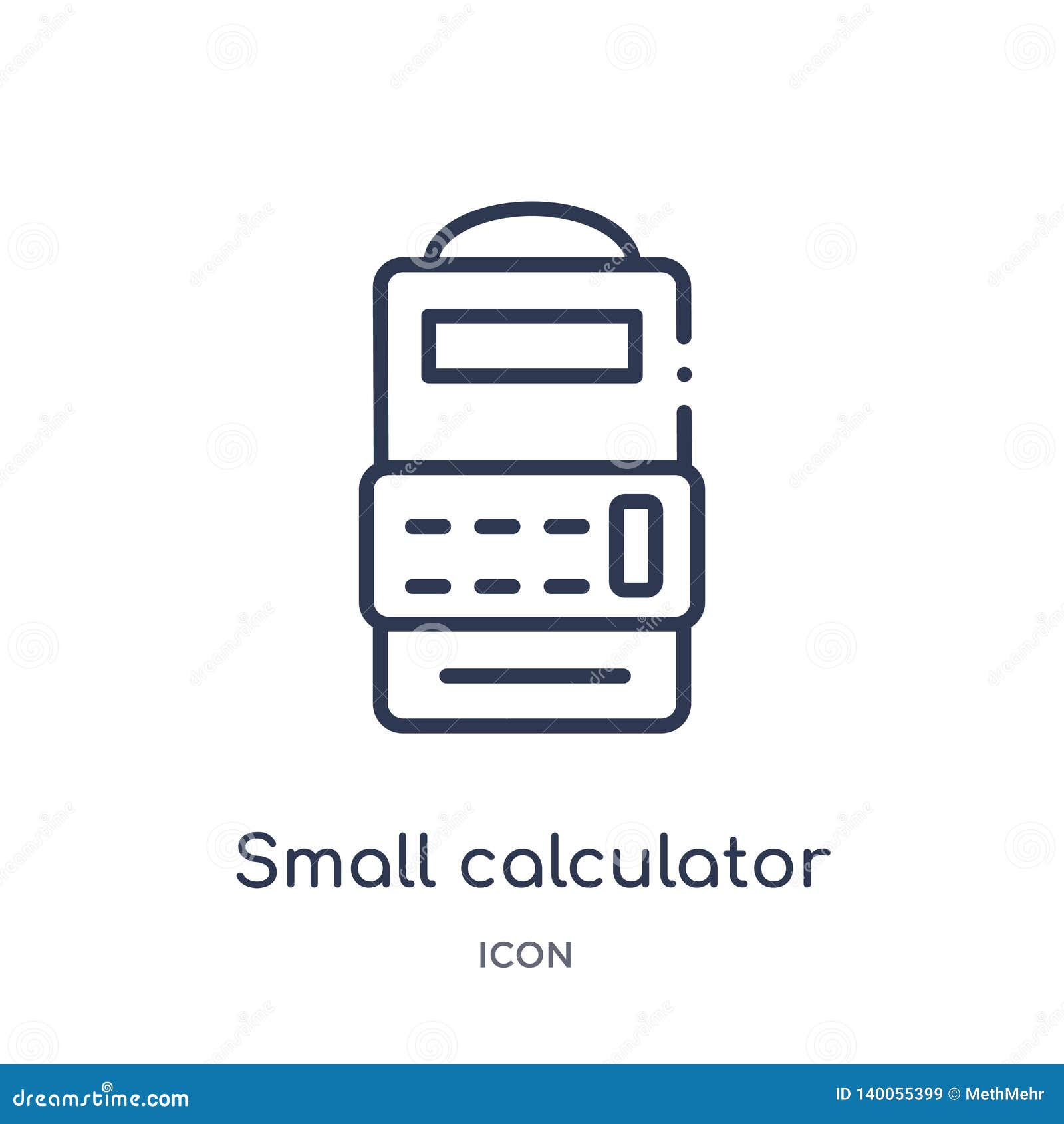 Linear Small Calculator Icon from Education Outline Collection. Thin ...