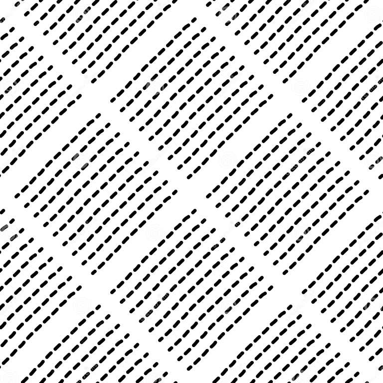 Linear Small Dash Pattern. Black Seamless Square Minimal Vector ...