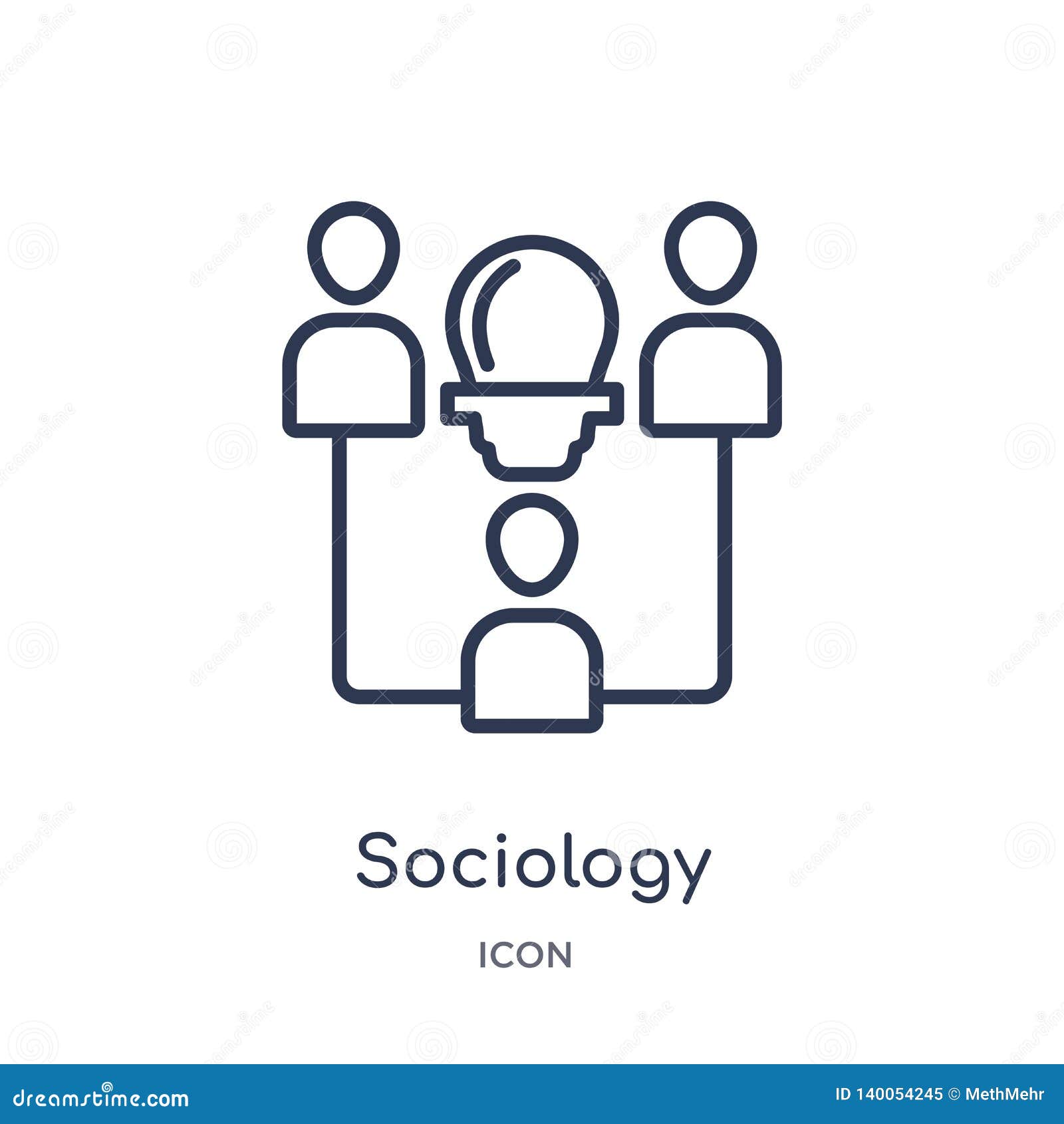 Linear Sociology Icon from Elearning and Education Outline Collection ...