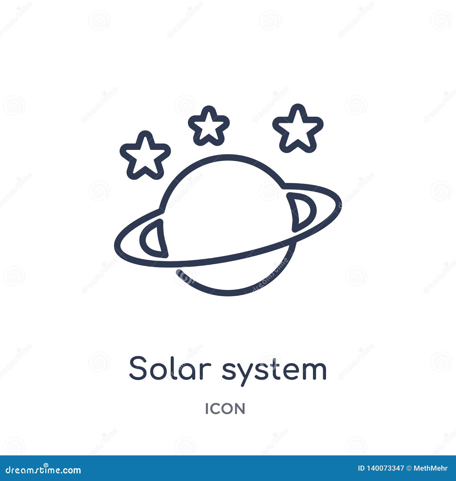 Linear Solar System Orbits Background Vector Illustration ...