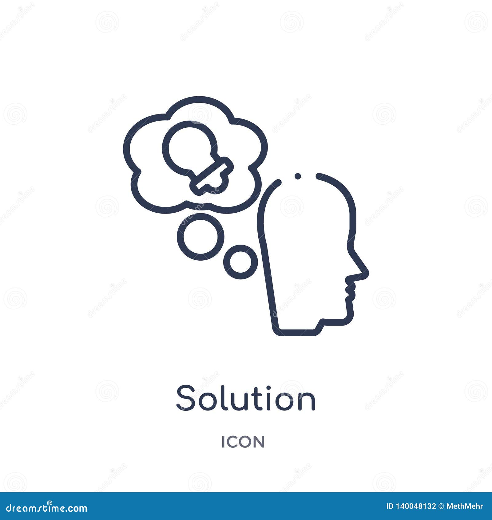 Linear Solution Icon From Artifical Intelligence Outline Collection ...