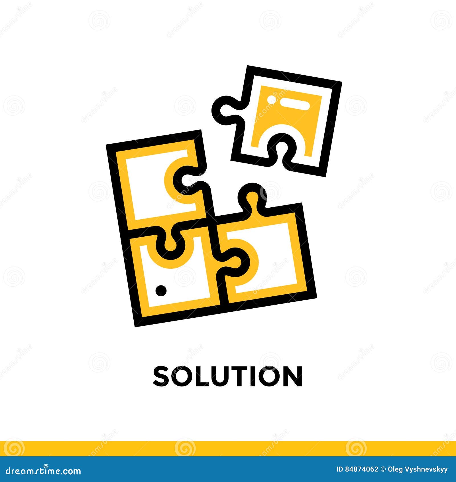 Linear Solution Icon for Startup Business. Pictogram in Outline Style ...