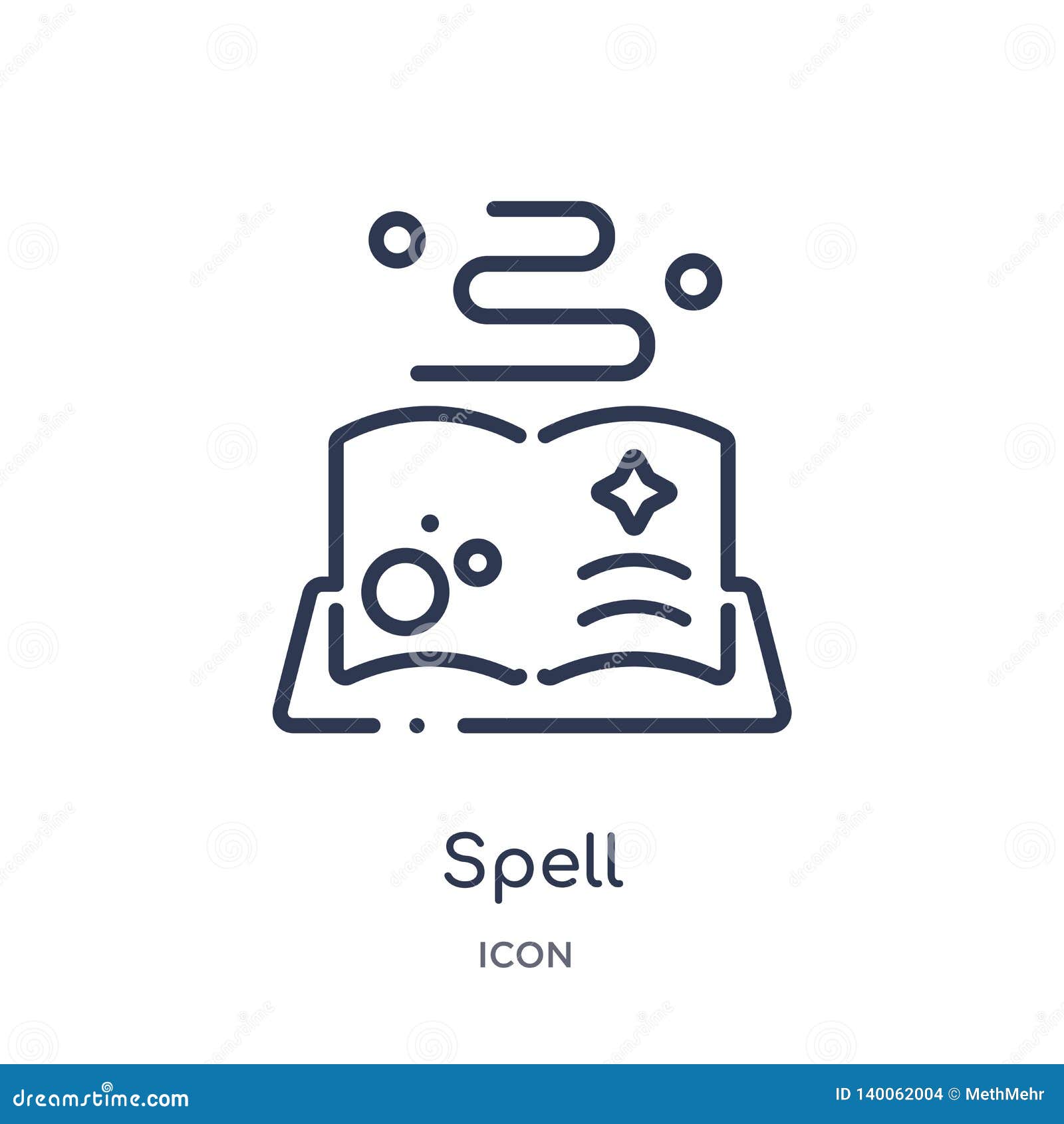Linear Spell Icon from Magic Outline Collection. Thin Line Spell Icon ...