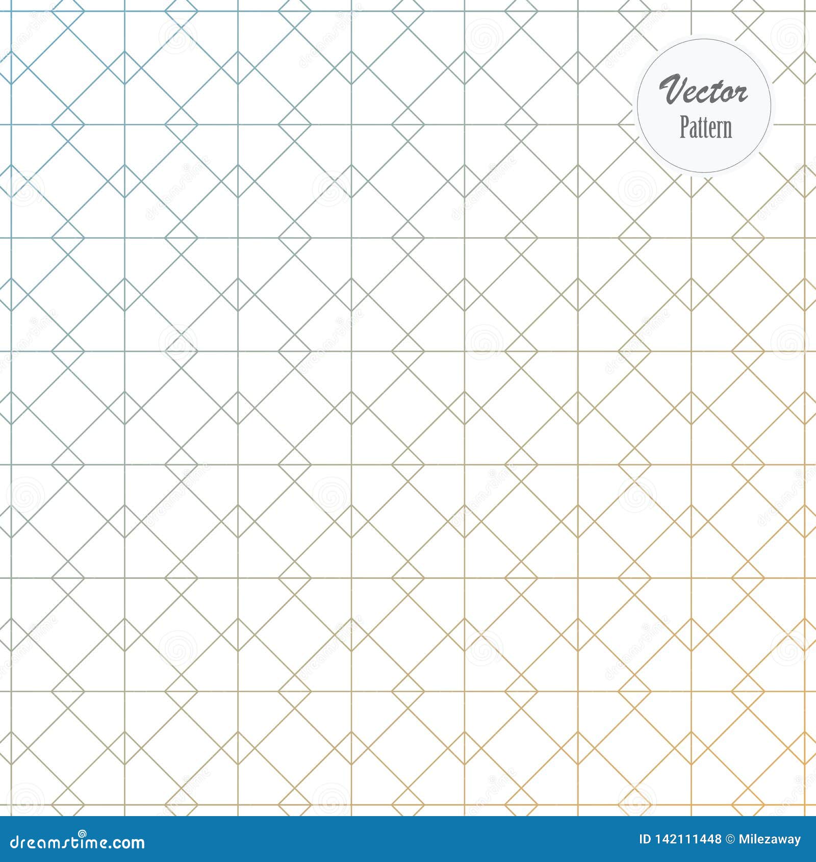 Linear Square Diamond Shape Vector Pattern Stock Vector - Illustration ...
