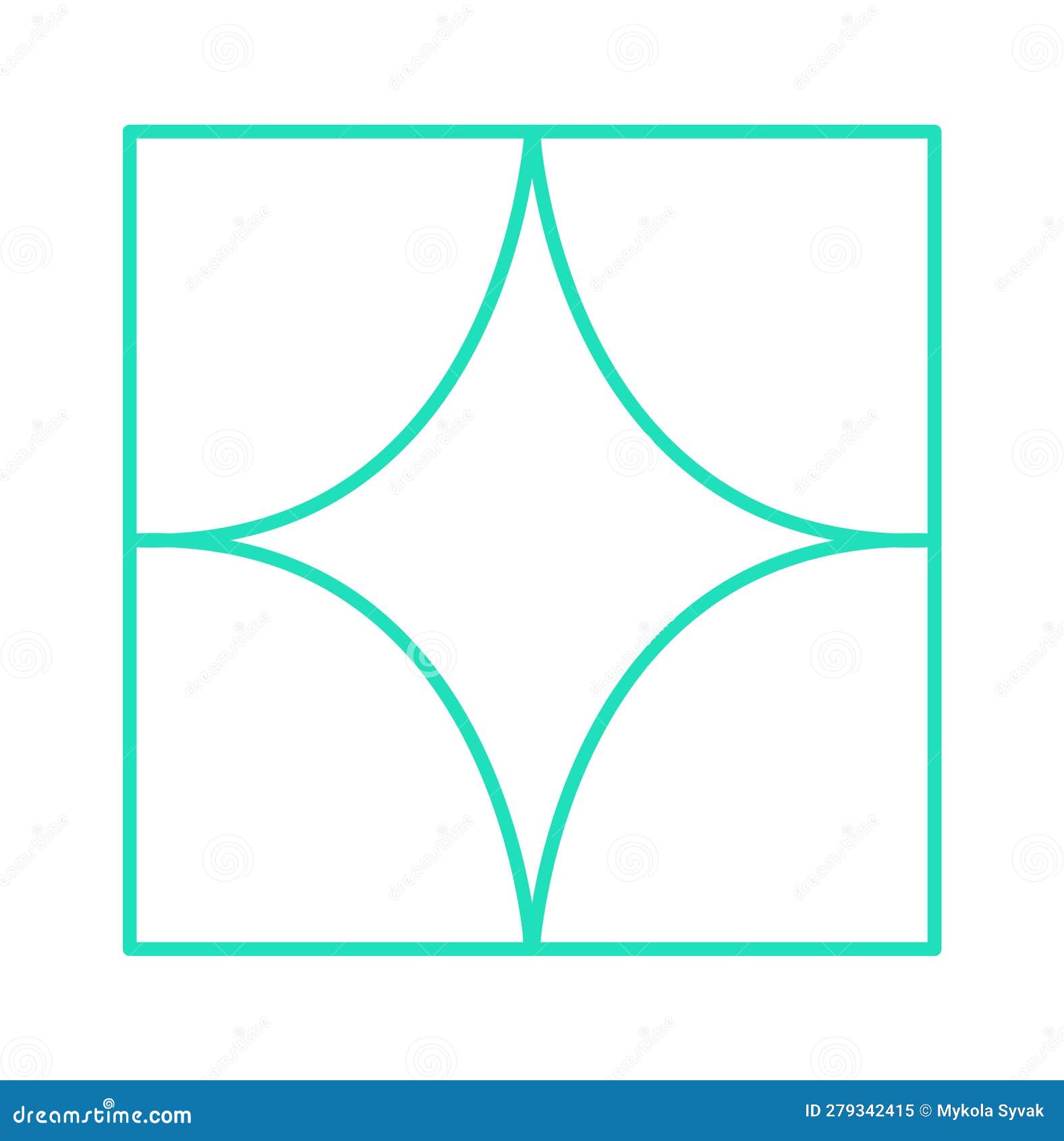 Linear Square Element stock vector. Illustration of line - 279342415