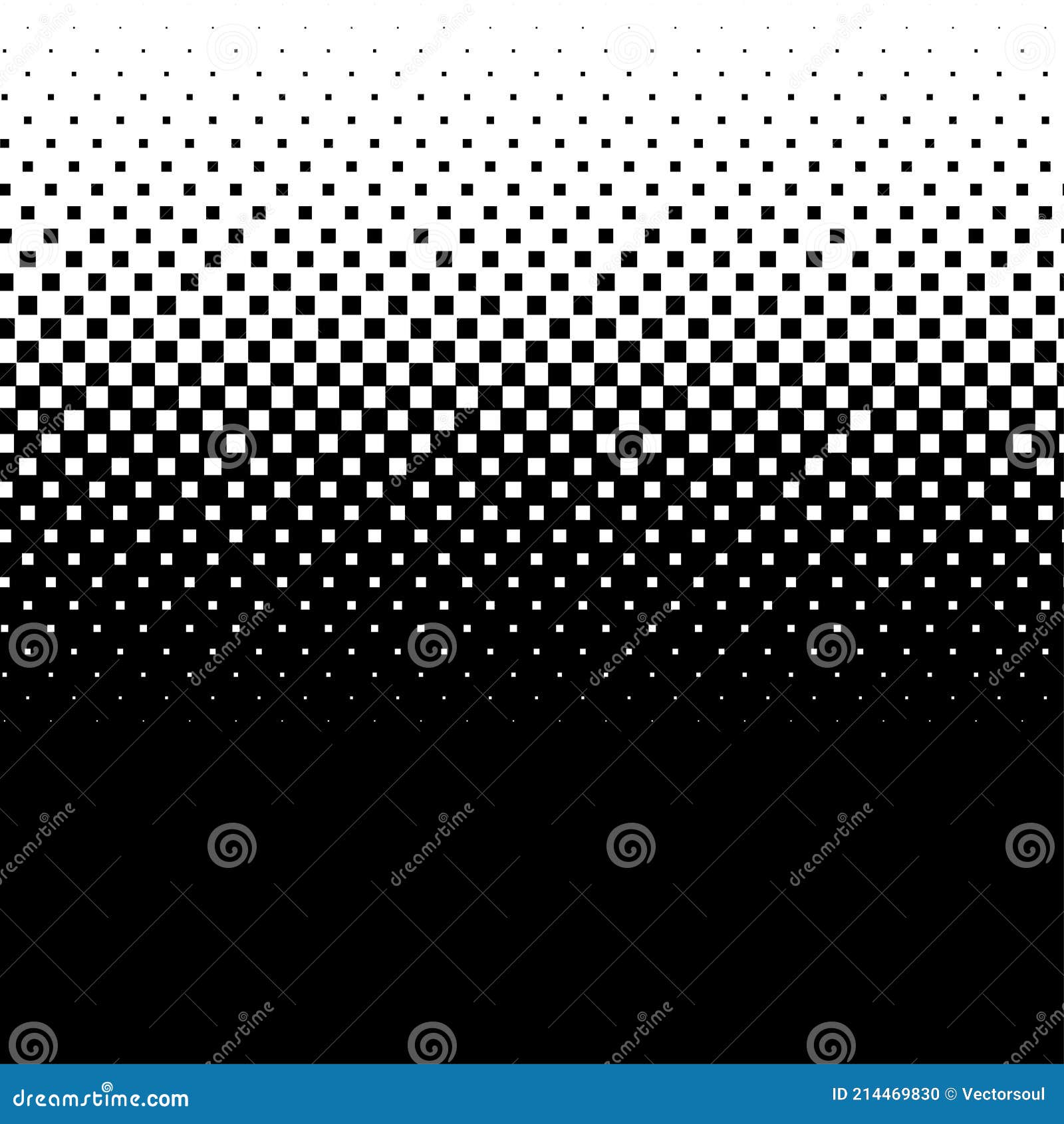 Linear Square Halftone, Screentone Element. Squares Geometric Pattern ...