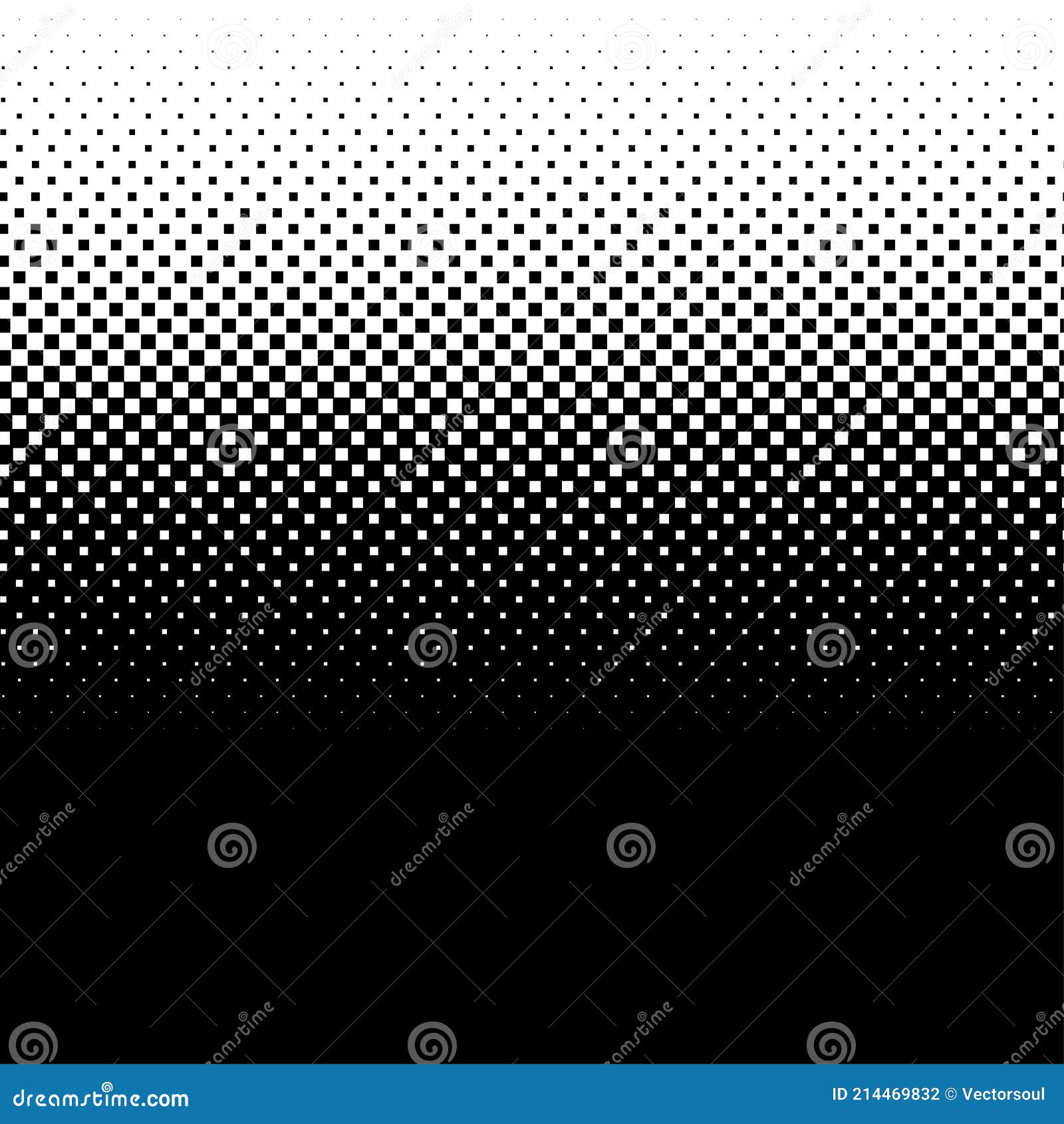 Linear Square Halftone, Screentone Element. Squares Geometric Pattern ...
