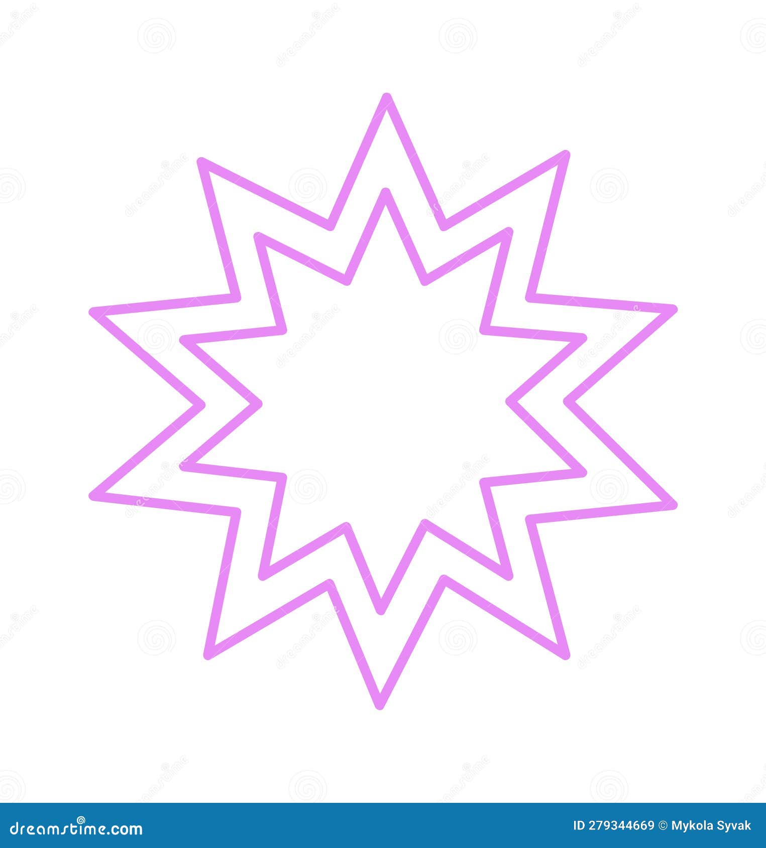 Linear Stars Element stock vector. Illustration of outline - 279344669