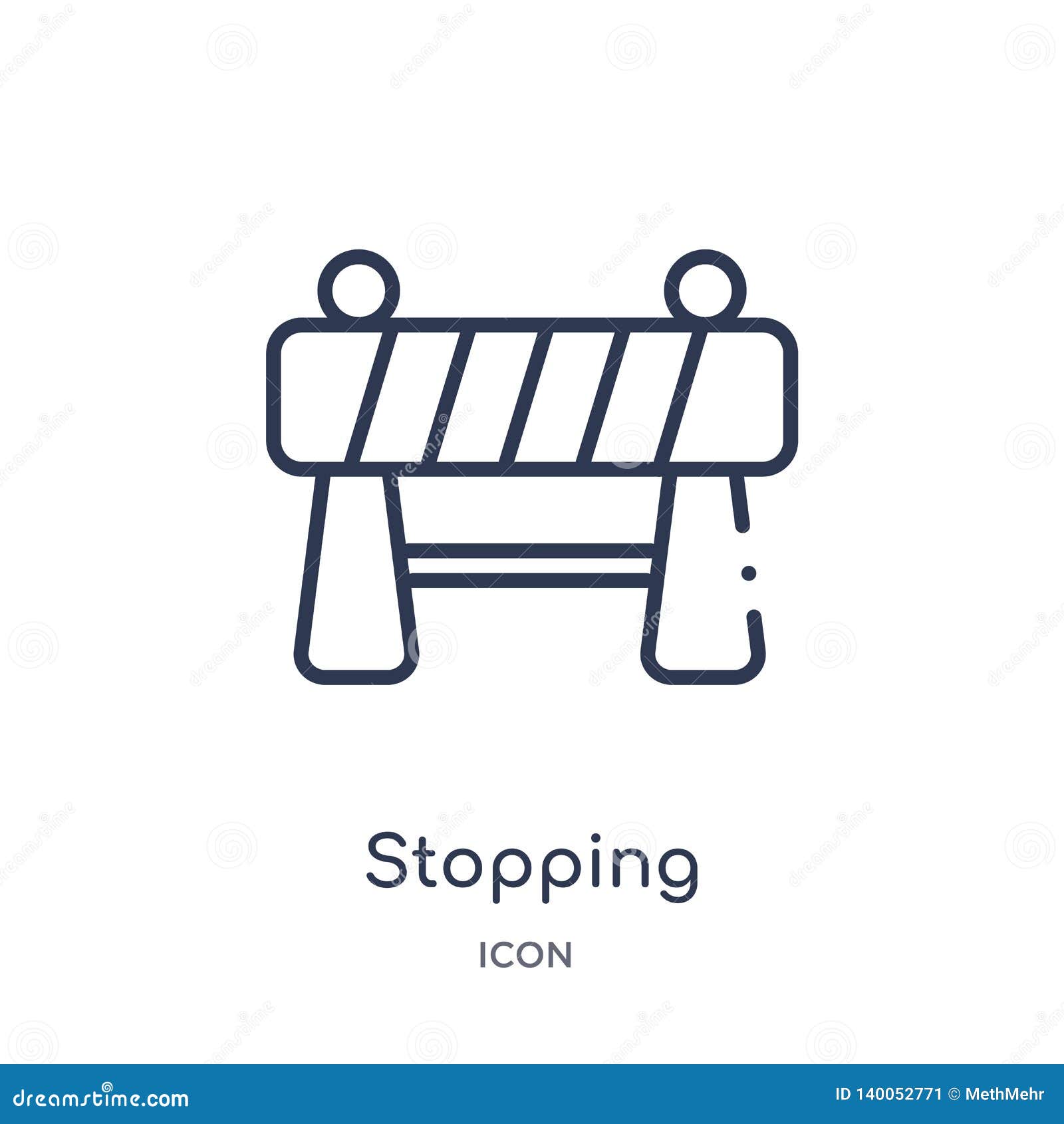 Linear Stopping Icon from Construction Outline Collection. Thin Line ...