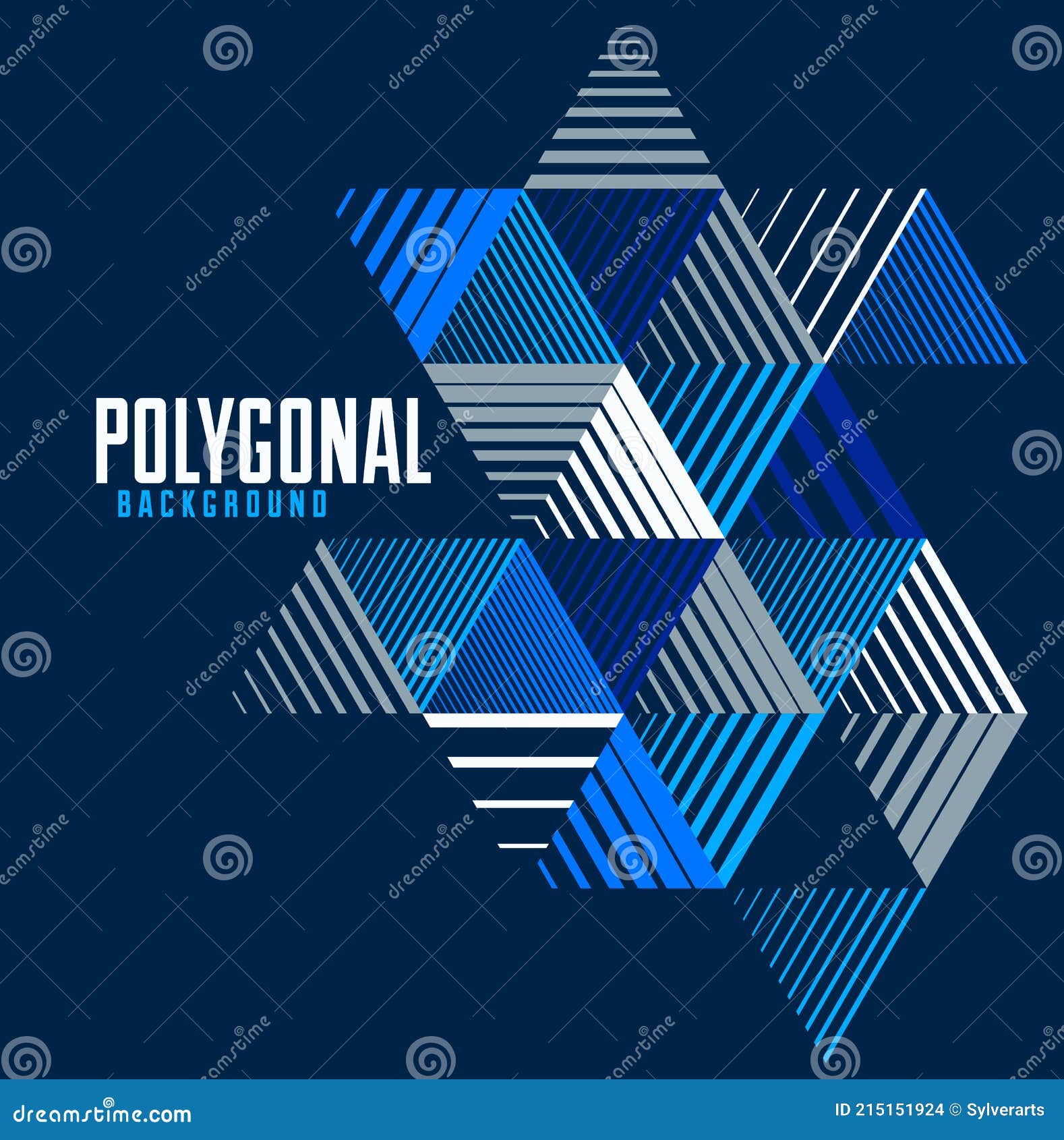 Linear Striped Abstract Vector Dimensional 3D Background with Isolated ...