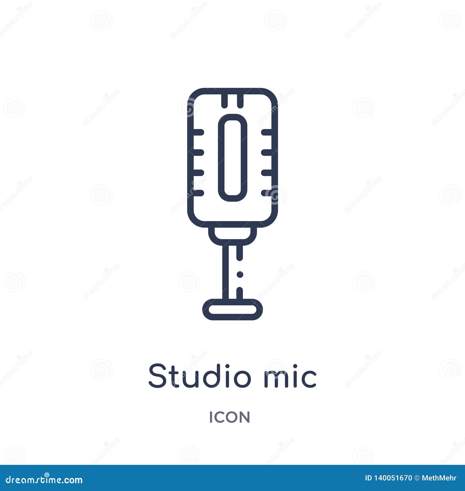 Linear Studio Mic Icon from Cinema Outline Collection. Thin Line Studio ...