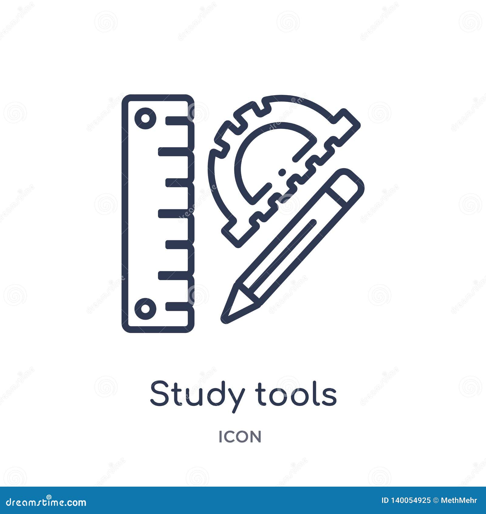 Linear Study Tools Icon from Elearning and Education Outline Collection ...