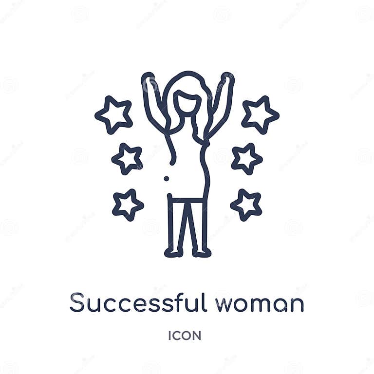 Linear Successful Woman Icon From Ladies Outline Collection Thin Line