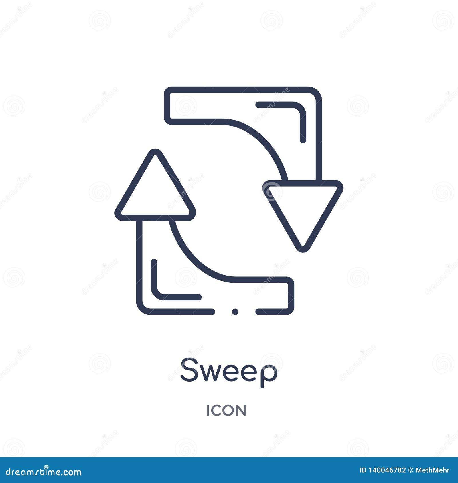 Linear Sweep Icon from Analytics Outline Collection. Thin Line Sweep ...