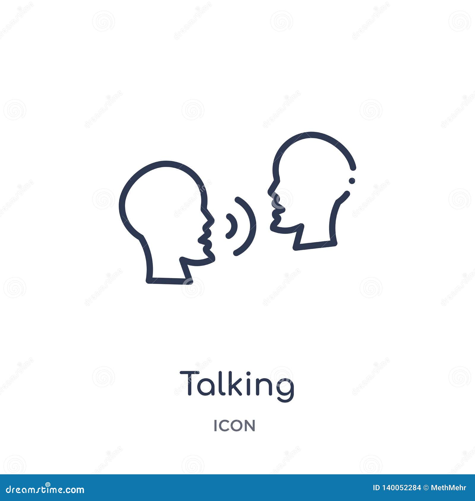 Linear Talking Icon From Comunation Outline Collection. Thin Line ...