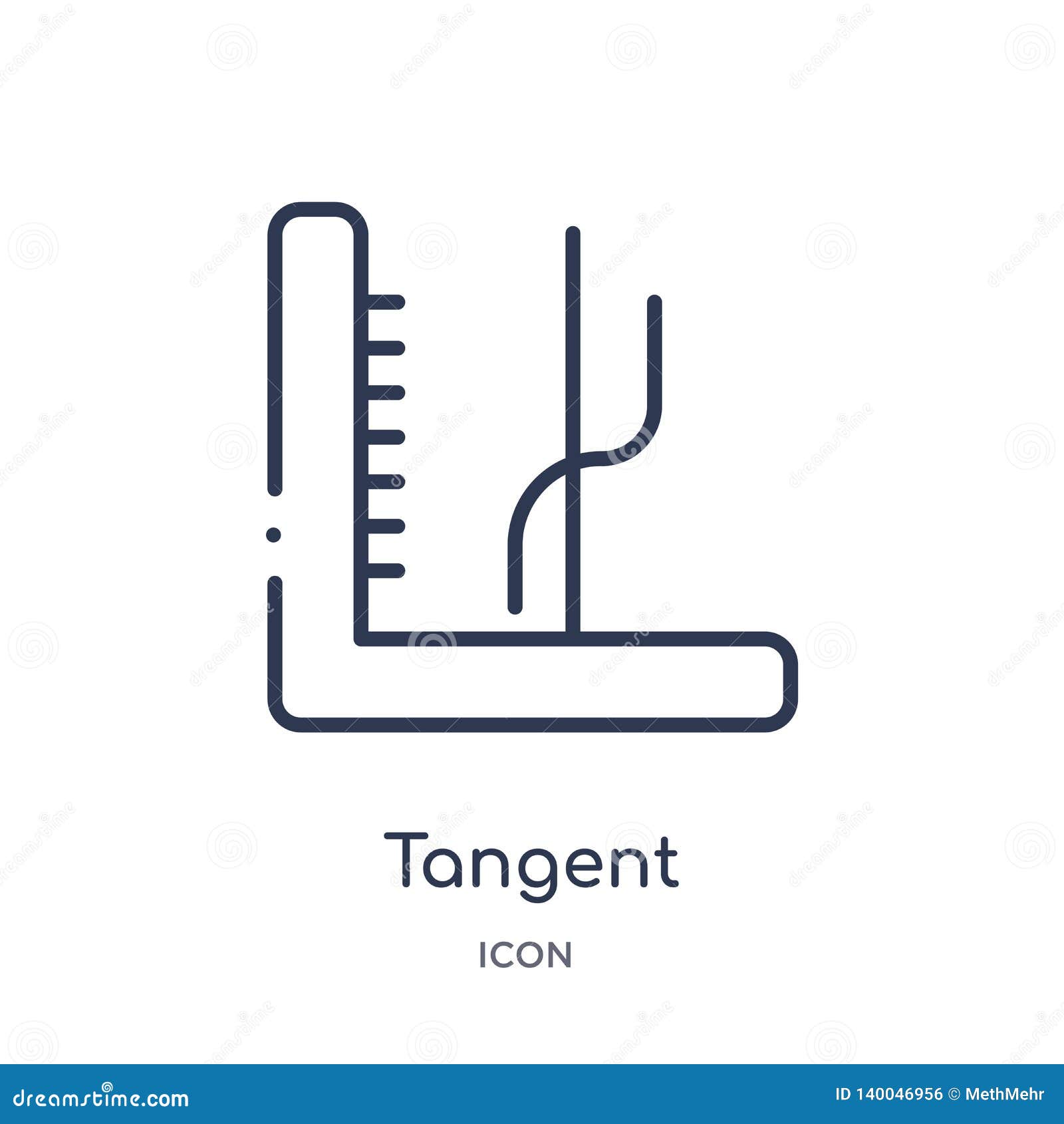 Linear Tangent Icon From Analytics Outline Collection. Thin Line ...