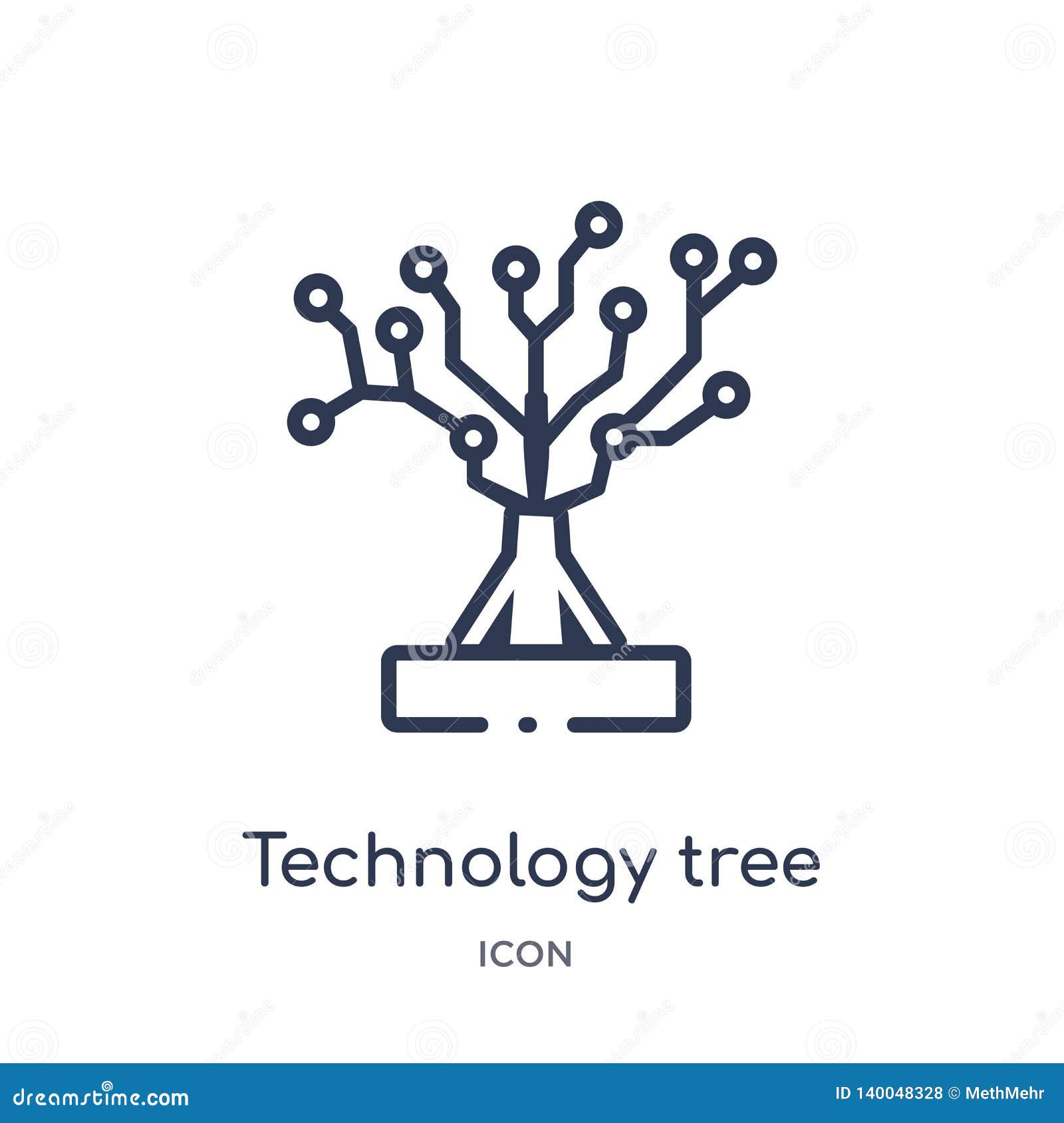 Linear Technology Tree Icon from Artificial Intellegence and Future ...